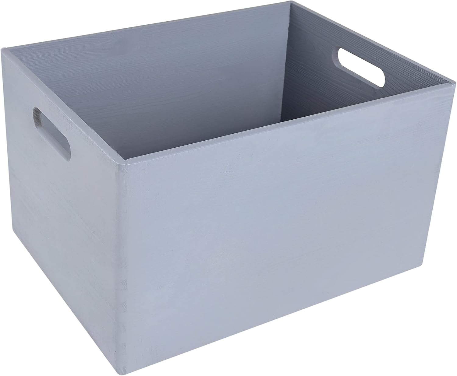 XXL Gray Wooden Crate Nesting Crate Handles | 15.35 x 11.41 x 9.5 in ...