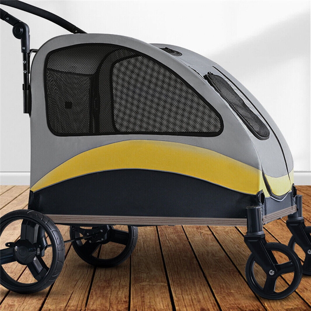 XXL Large Dog Stroller Outdoor Pet Jogger Stroller with Easily Walk in ...