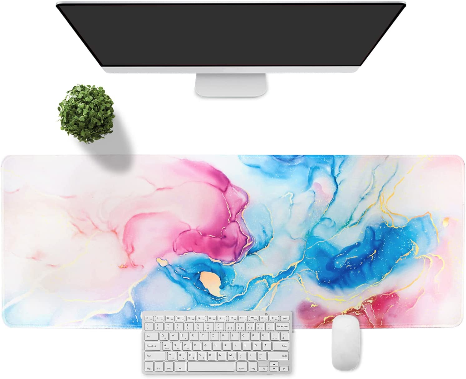 XXL Large Gaming Laptop Mouse Pad, Abstract Marble Big Desk Pads PC ...