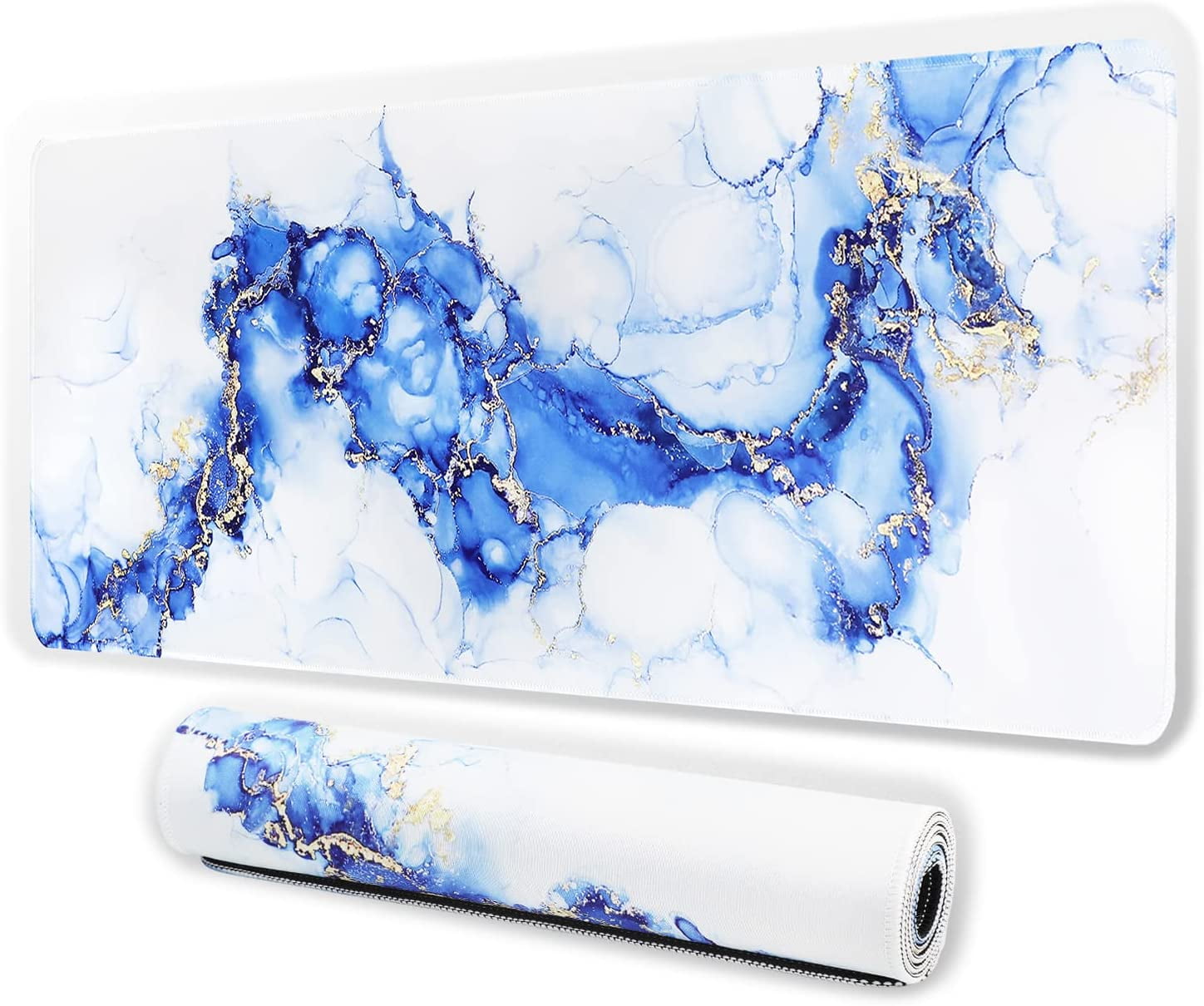 XXL Large Gaming Laptop Mouse Pad,Ocean Blue Game pad, Marble Big Desk ...