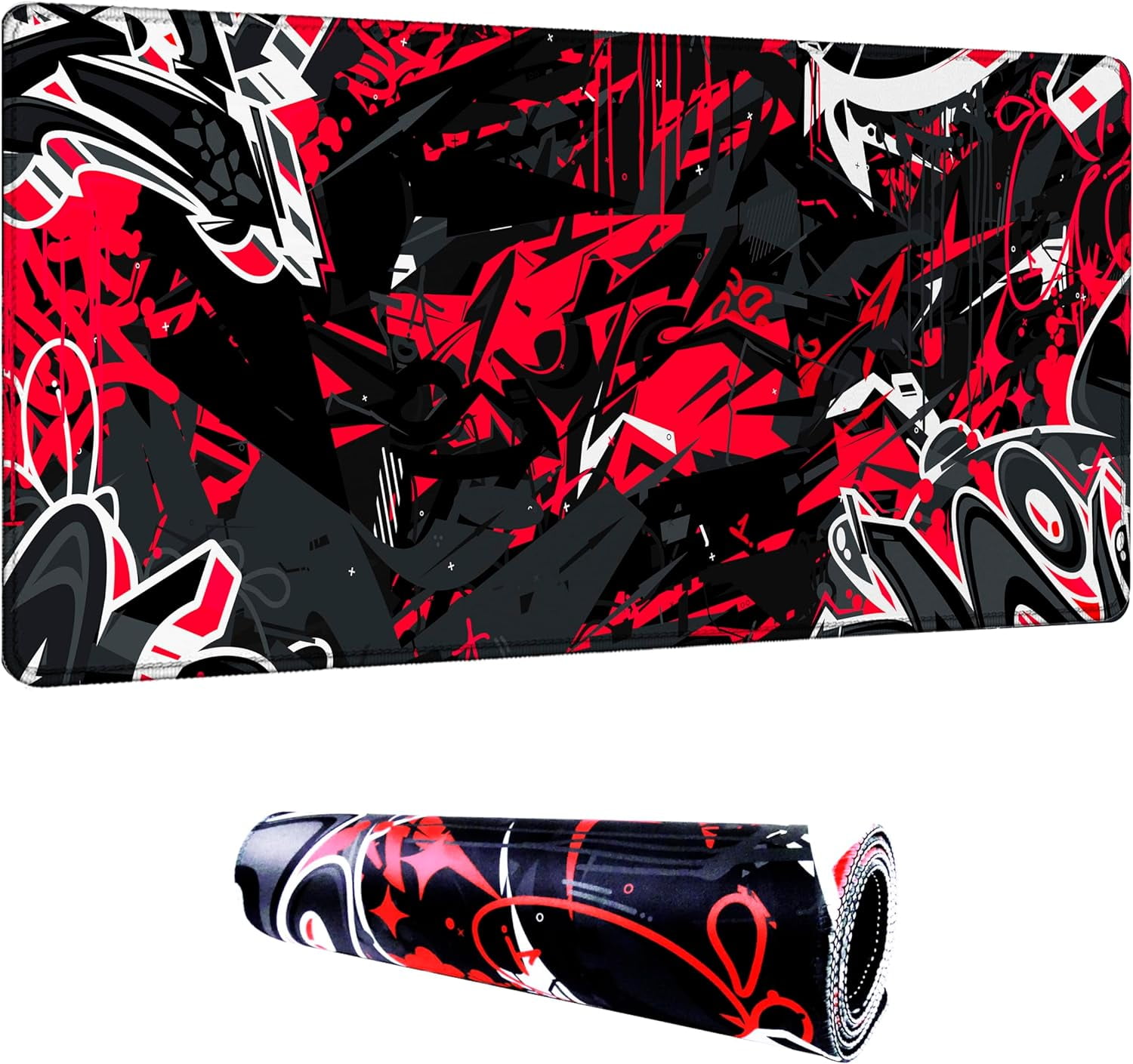 XXL Mouse Pad Extended Red Gaming Mouse Pad Large Desk Mat 35.4" x 15.7 ...