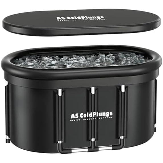XXL Oval Ice Bath Tub for Cold Plunge, Portable Ice Pod with Lid ...