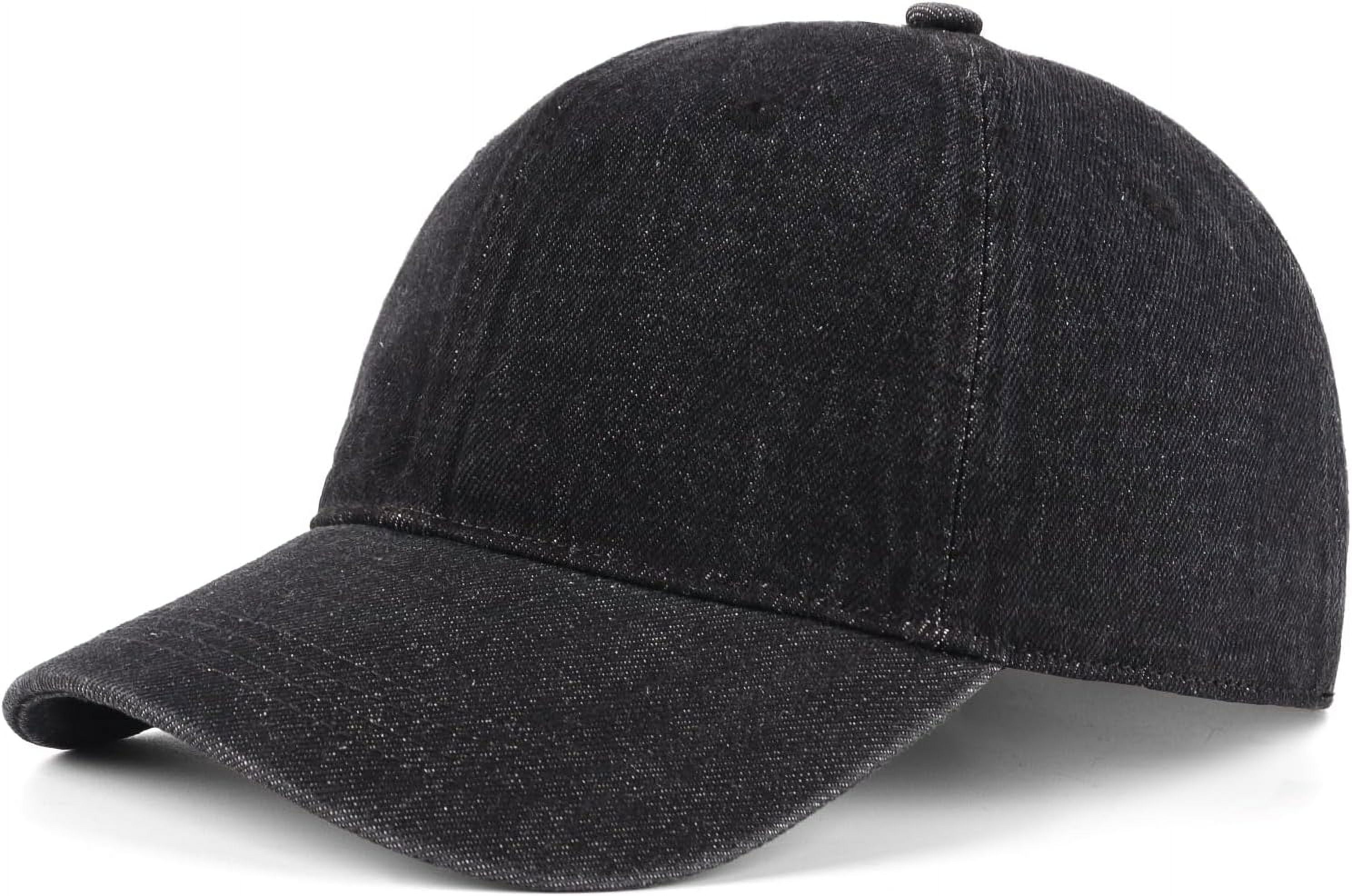 XXL Oversize Washed Denim Baseball Cap,Low Profile Jean Sports Cap for ...