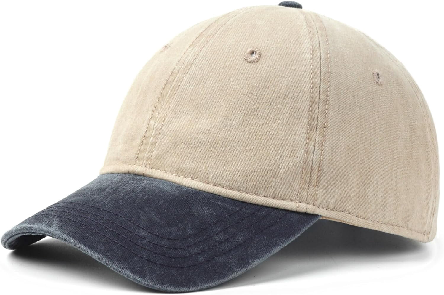 XXL Oversize Washed Denim Baseball Cap,Low Profile Jean Sports Cap for ...