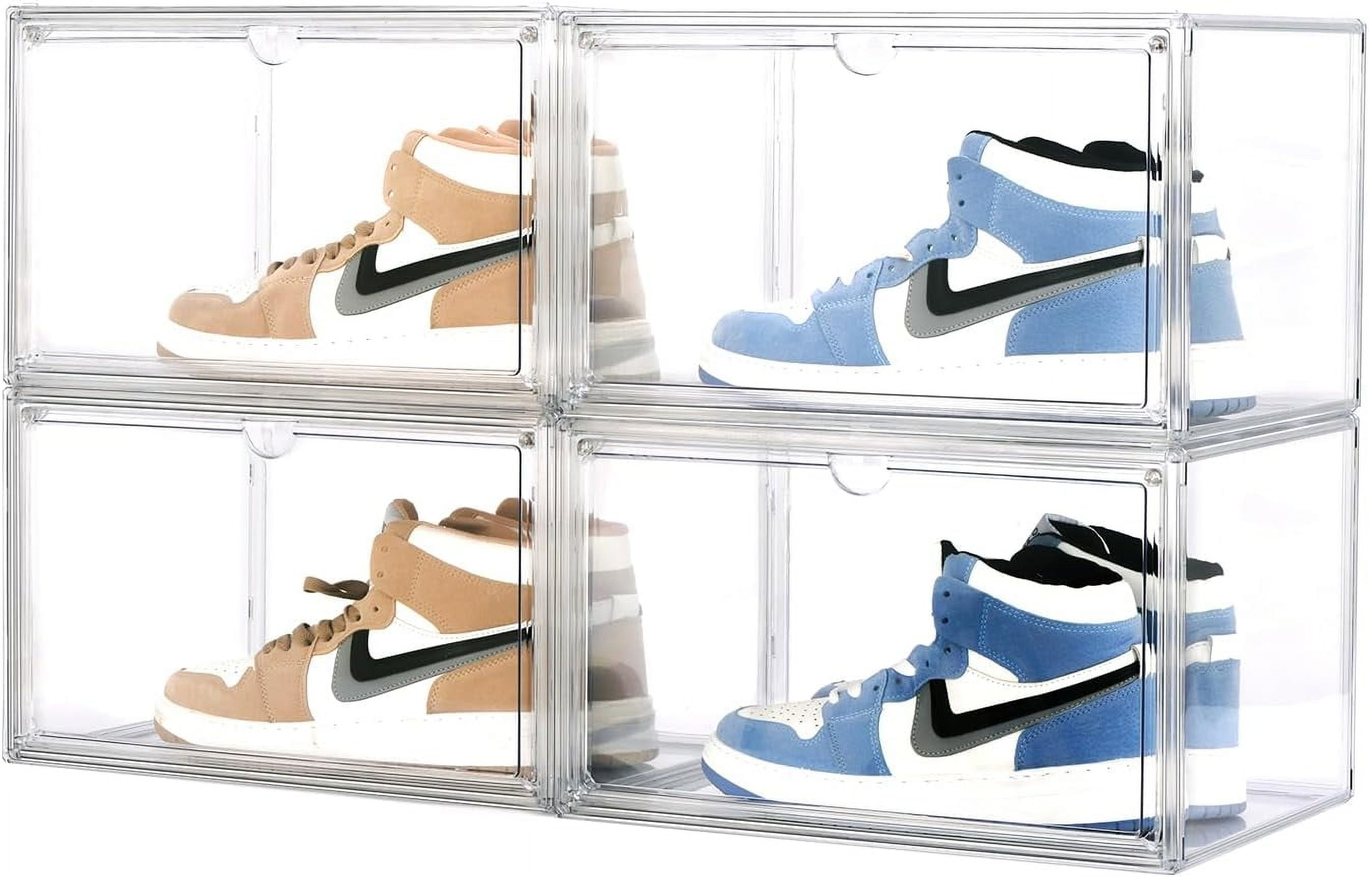 XXL Shoe Storage Boxes Clear Stackable Acrylic Shoe Organizer for ...