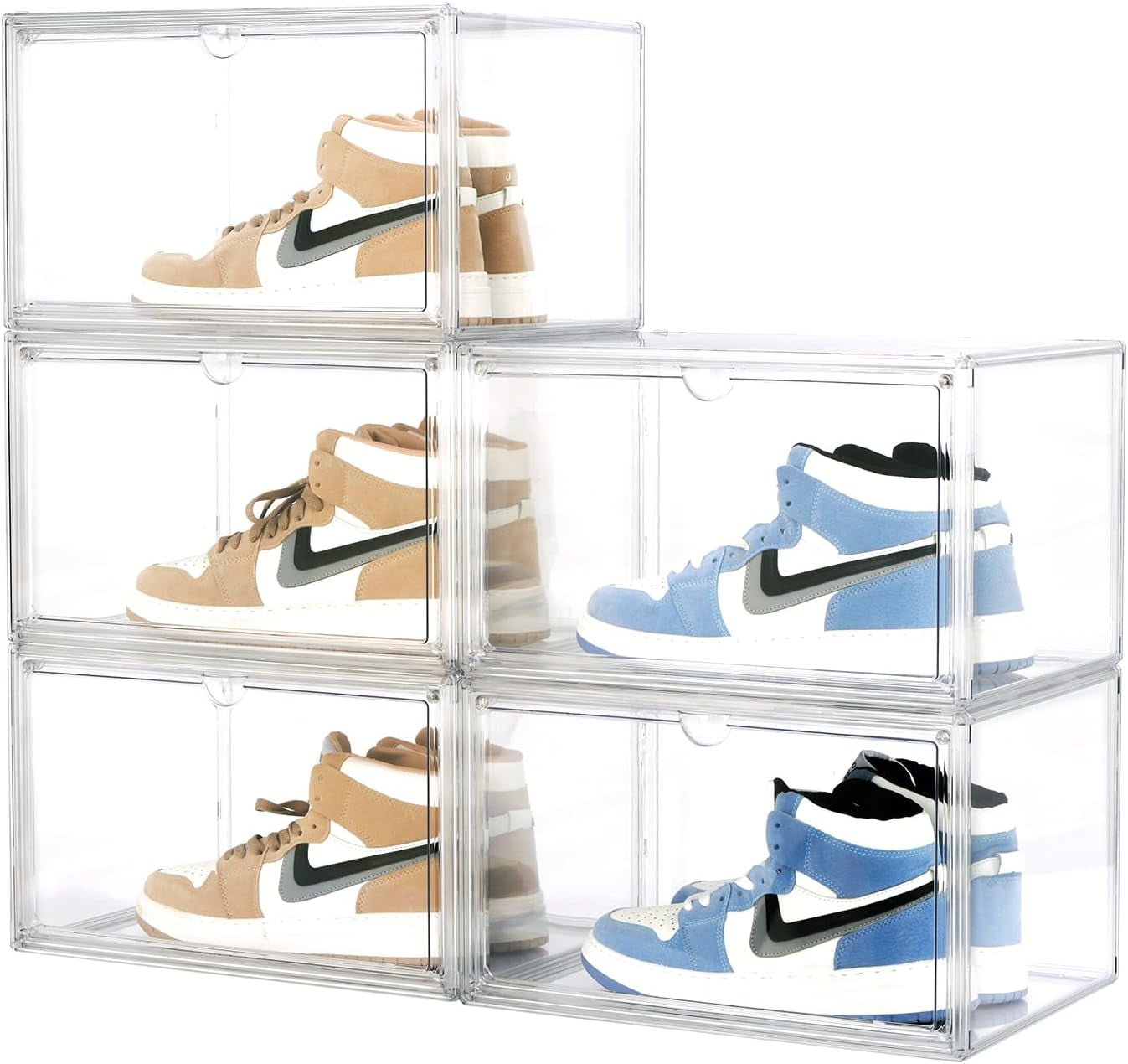XXL Shoe Storage Boxes Clear Stackable Acrylic Shoe Organizer for ...