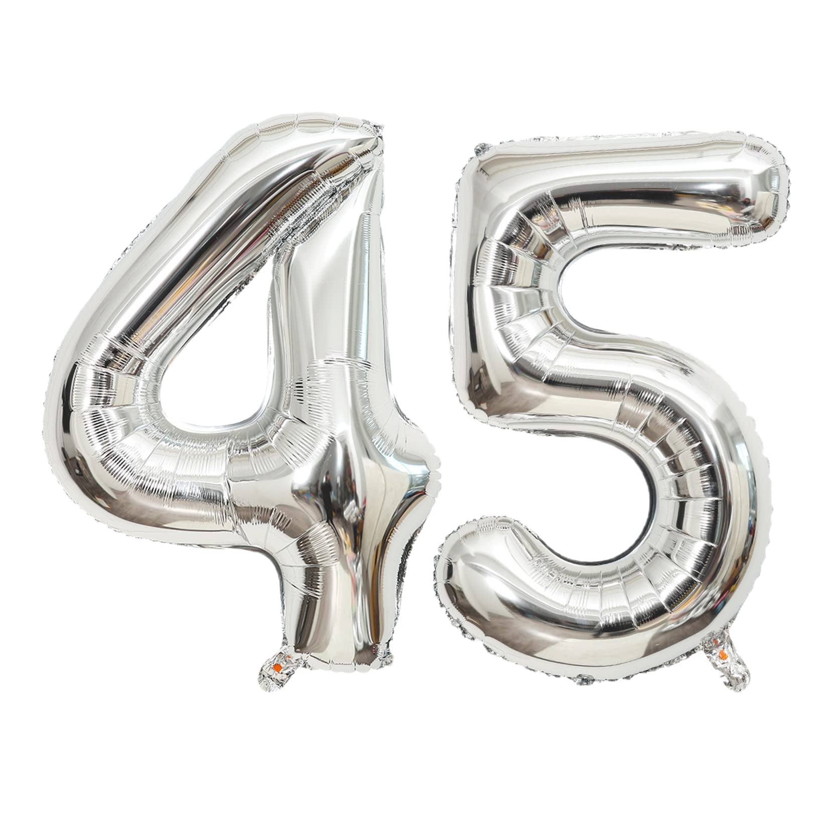 XXL Silver Number 45 Balloons - 32-Inch 2-Pack Big Party Decorations ...