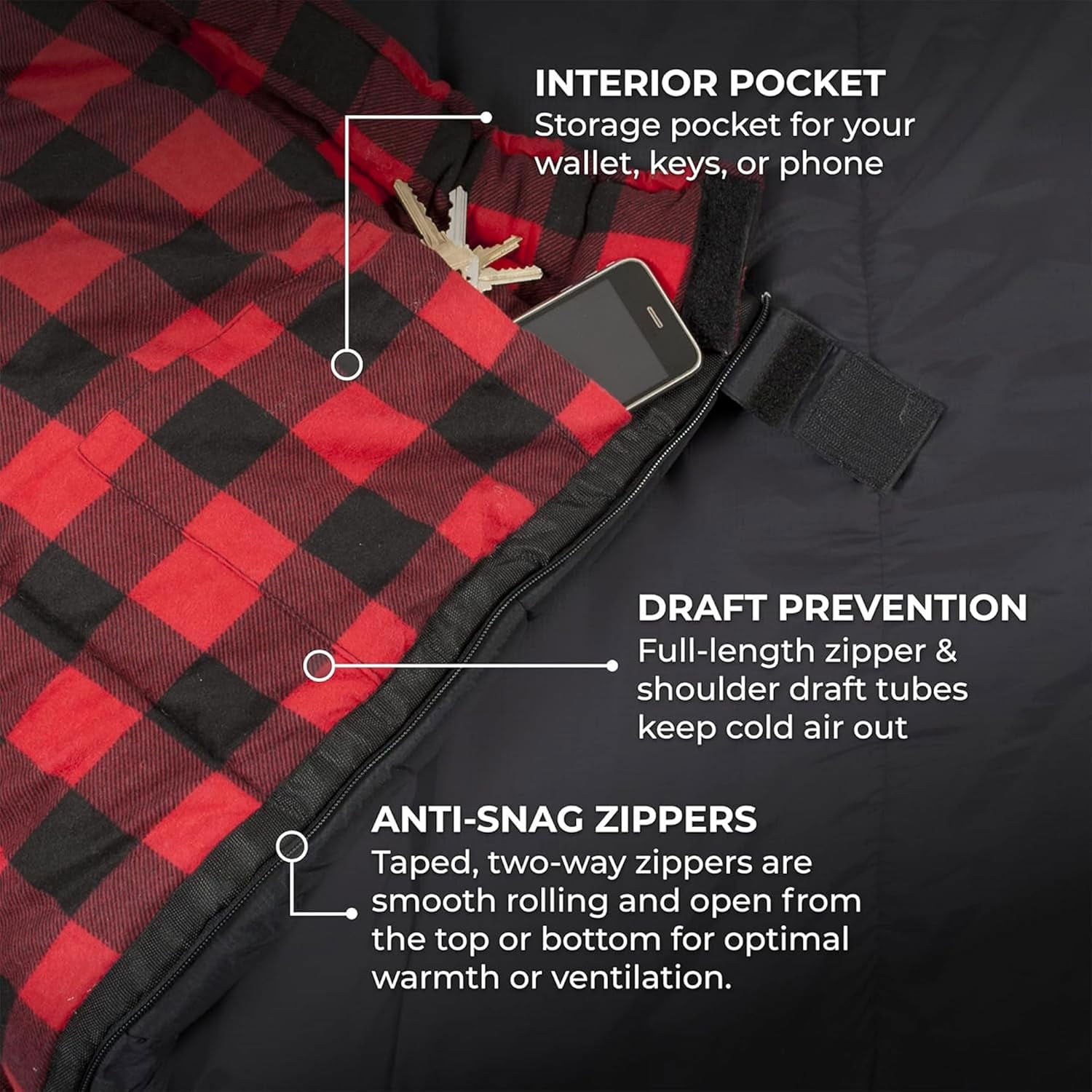 XXL Sleeping Bag, Cold Weather Sleeping Bags for Adults, Camping Made ...