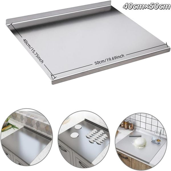 XXL Stainless Steel Cutting Board 2-Sided Chopping Meat Vegetable Tray ...