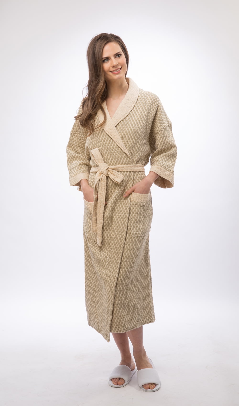 XXL Unisex 100% Cotton Box Weave Spa Robe Hotel Resort Bathrobe for Men ...