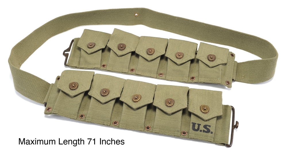 XXL WW2 U.S. M1923 Cartridge Belt Dark OD marked JT&L? 1944 XXL will ...