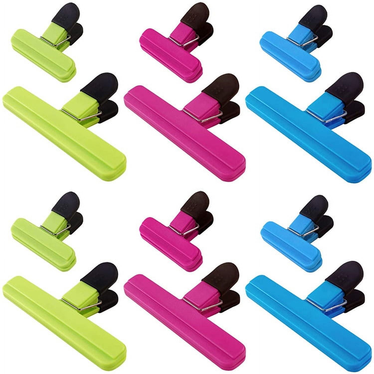 XXMAO Chip Bag Clips - Large Assorted Sizes Food Bag Clips Plastic ...