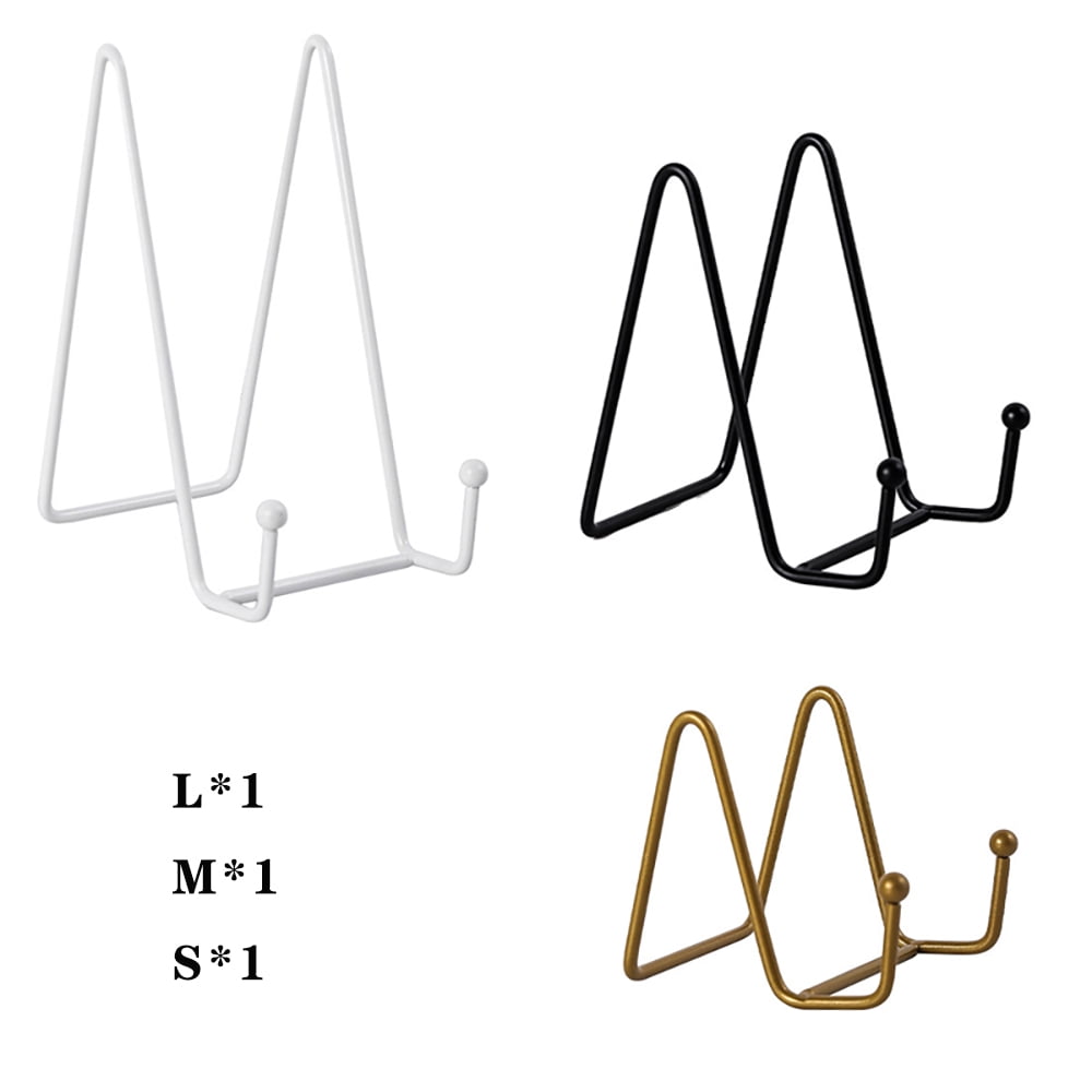 XXMAO Iron photo frame bracket stone easel bracket ceramic disc frame ...