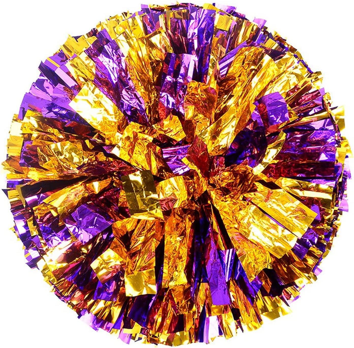 XXMU 2 Pack Cheerleader Pom Poms Sports Dance Cheer Plastic Pom Poms ...