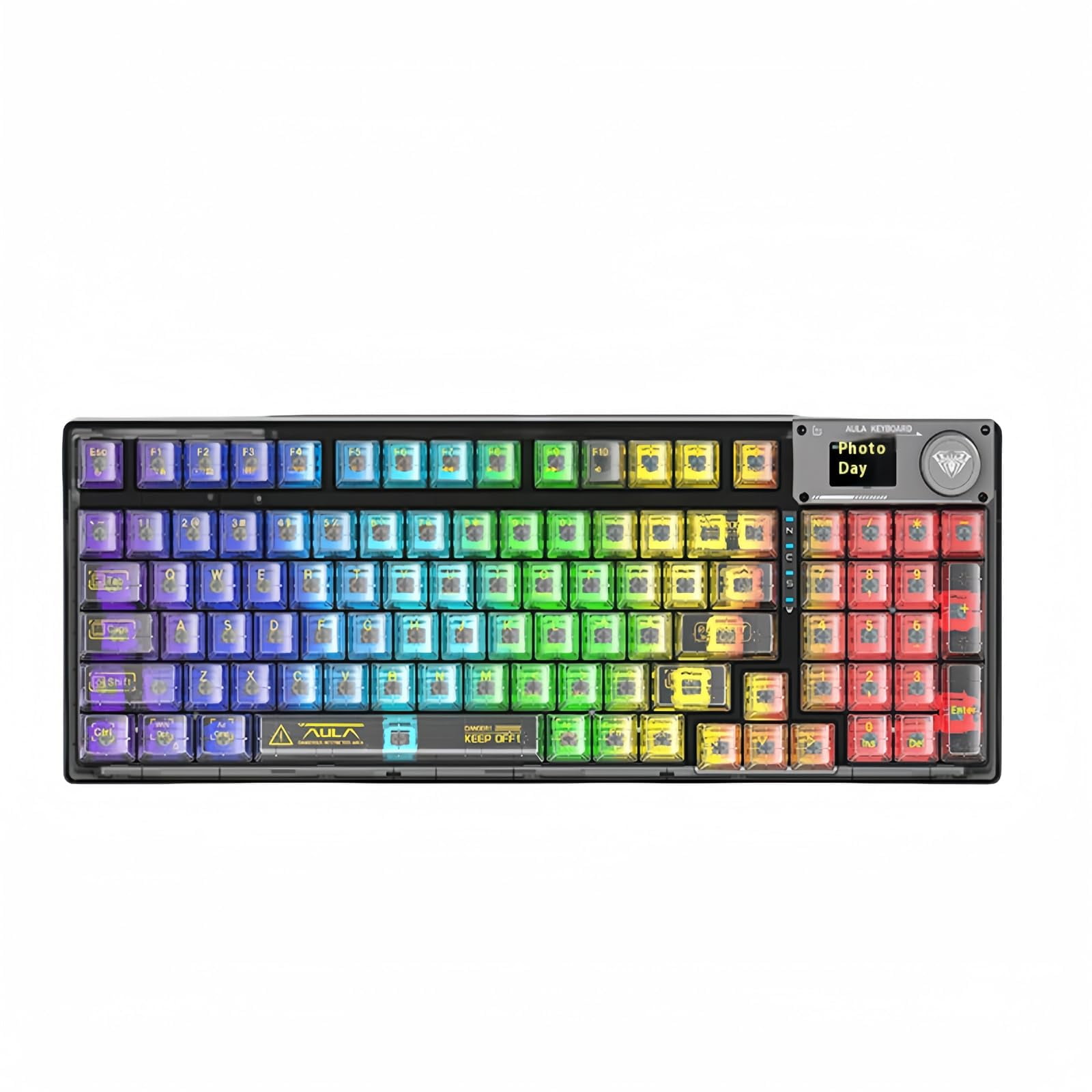 XXPLKPFA F98Pro Tri-Mode Mechanical Keyboard, Multi-Platform Compatible, 99 Keys, RGB Full ...
