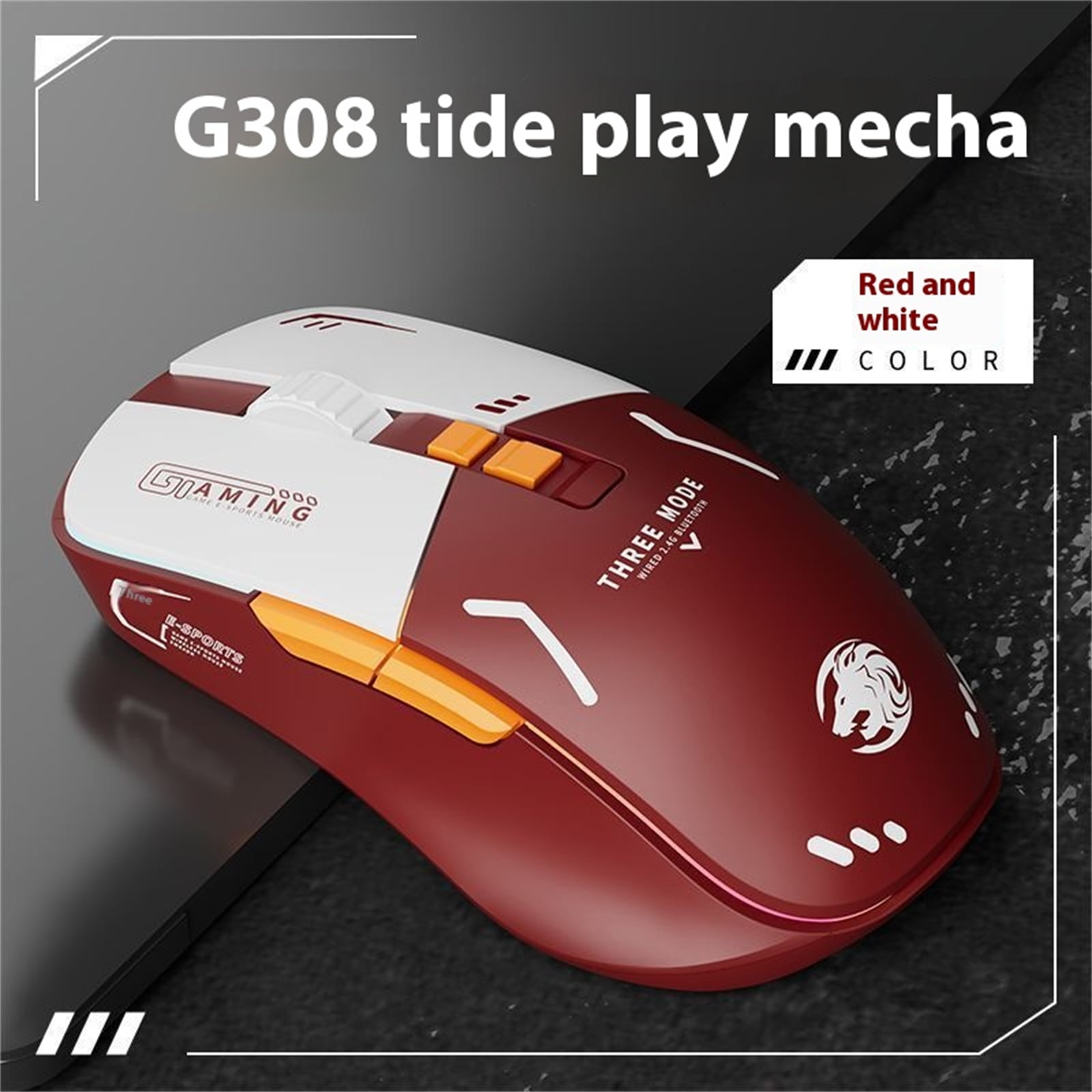 XXPLKPFA G308 Wired Wireless Bluetooth Triple Mode Mecha Gaming Mouse ...