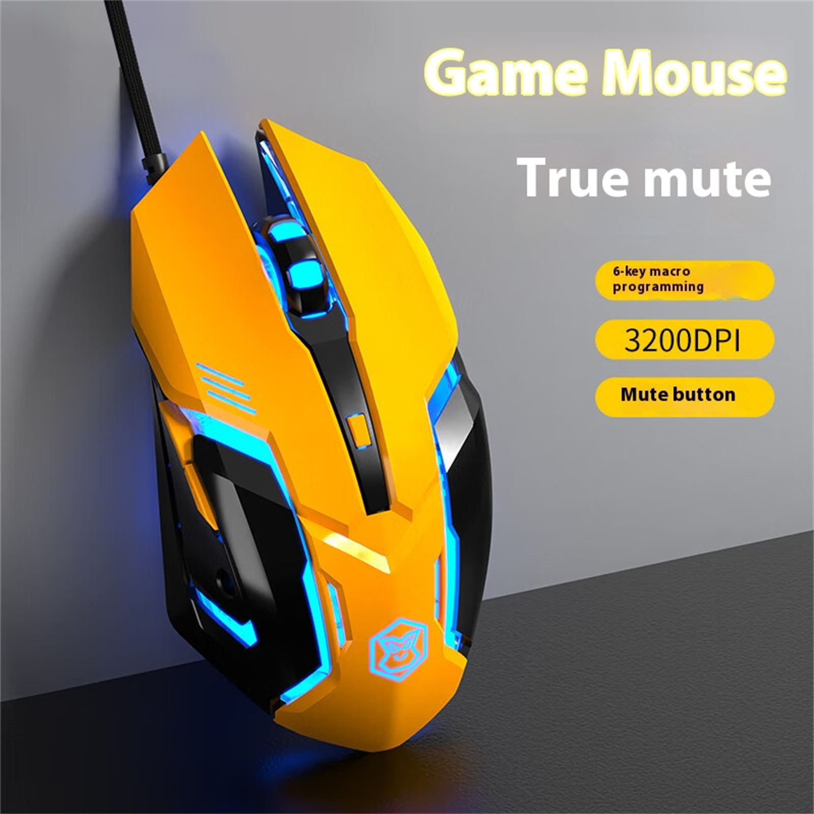 XXPLKPFA M10 Wired Mouse Gaming Mouse Wired Mute Mechanical Macro ...