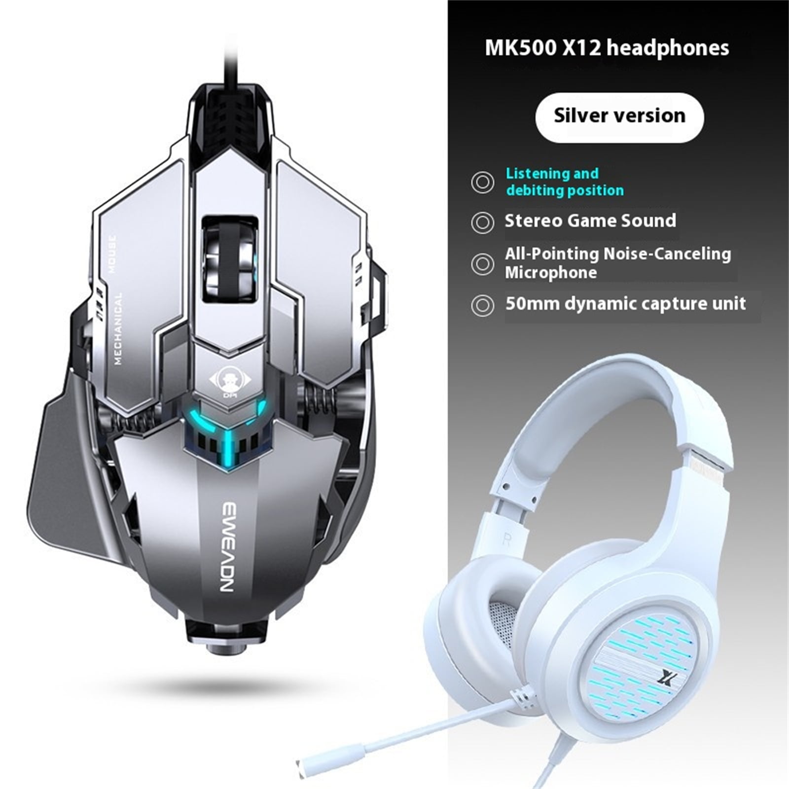 XXPLKPFA MK500 Wired Gaming Mouse, Gaming Mechanical for PC Desktop and ...