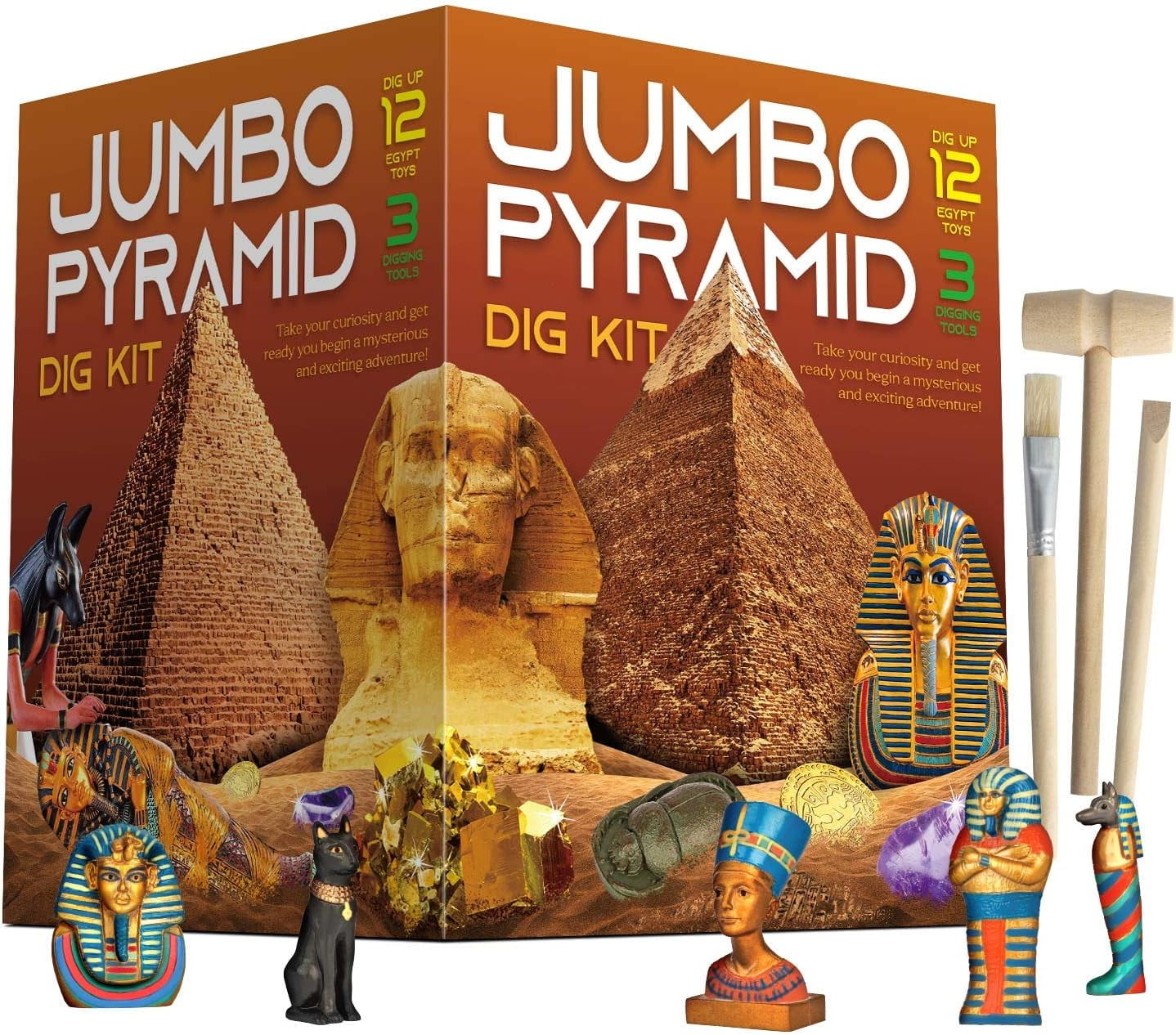 XXTOYS Ancient Egyptian Pyramids Dig Kit Gem Excavation Set STEM ...