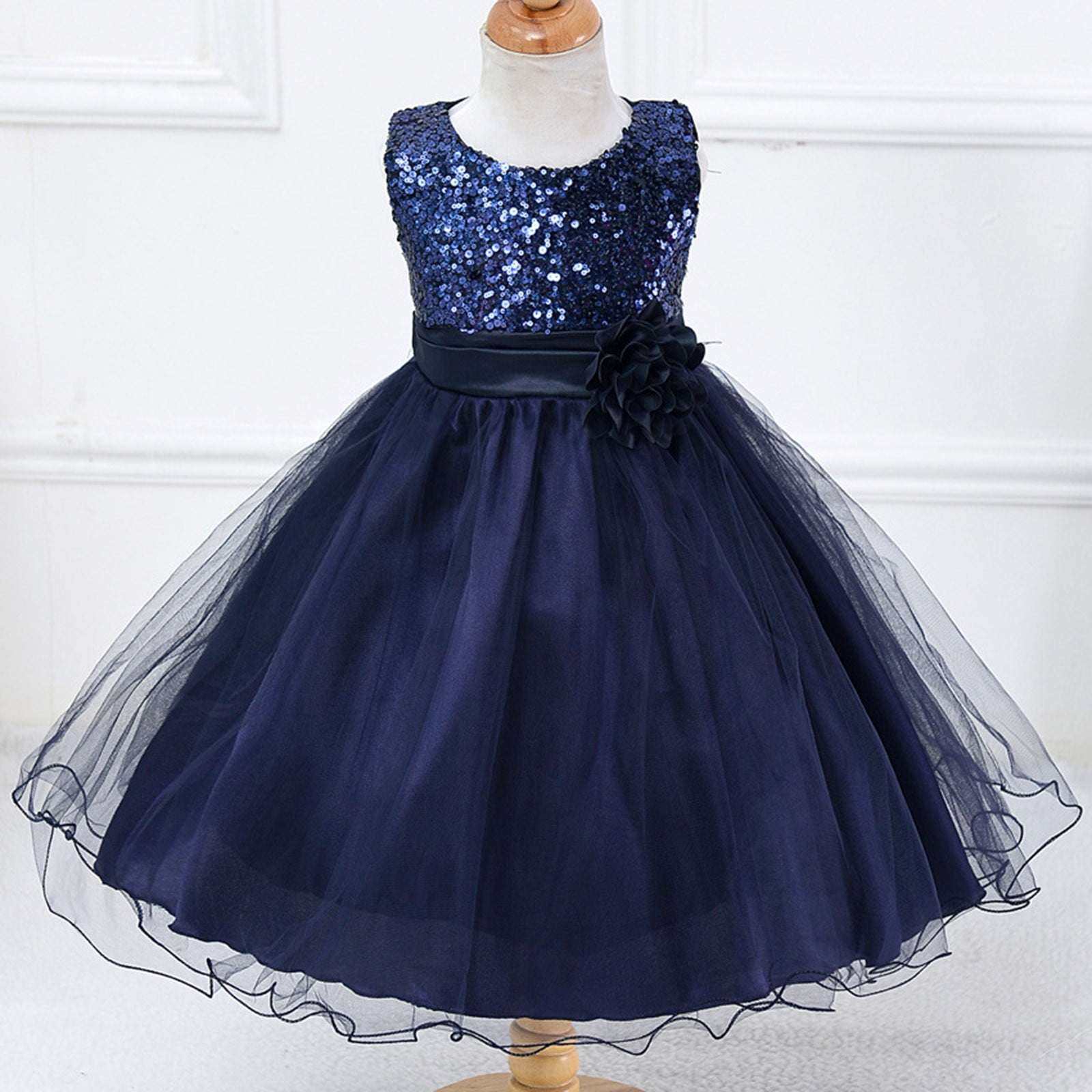 XXWXYD Beautiful Princess Flower Girls Sequin Embelished Tulle ...