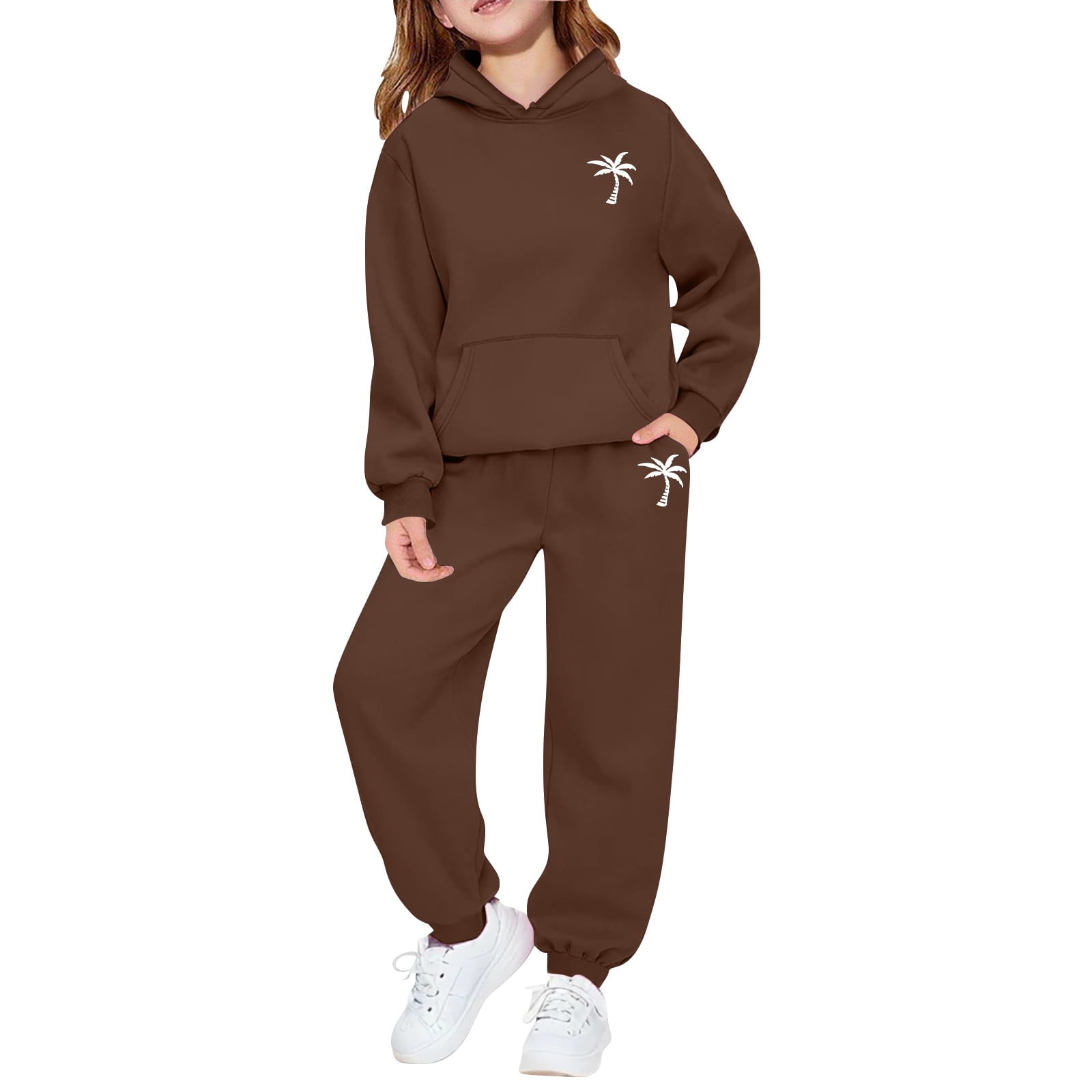 XXWXYD Boys Girls Dance Sweatsuits 2 Piece Kids Sports Hoodie ...