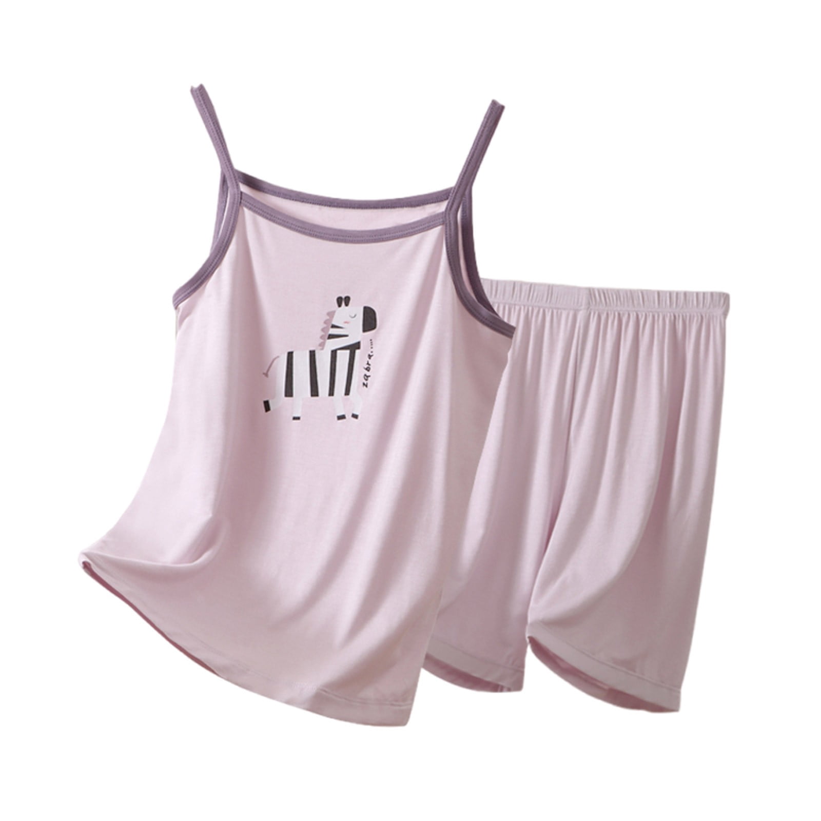 XXWXYD Boys Girls Summer Satin 𝖲ilk Pajamas Set Solid Color Short ...