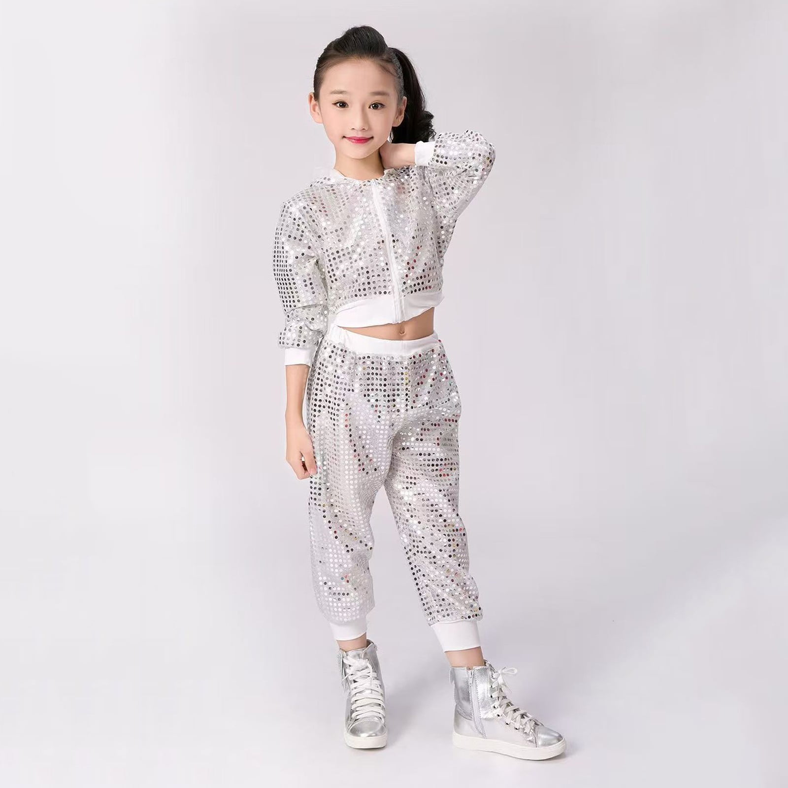 XXWXYD Children’s 2 Piece Dance Costum𝖾 Set with Sequined Top and ...