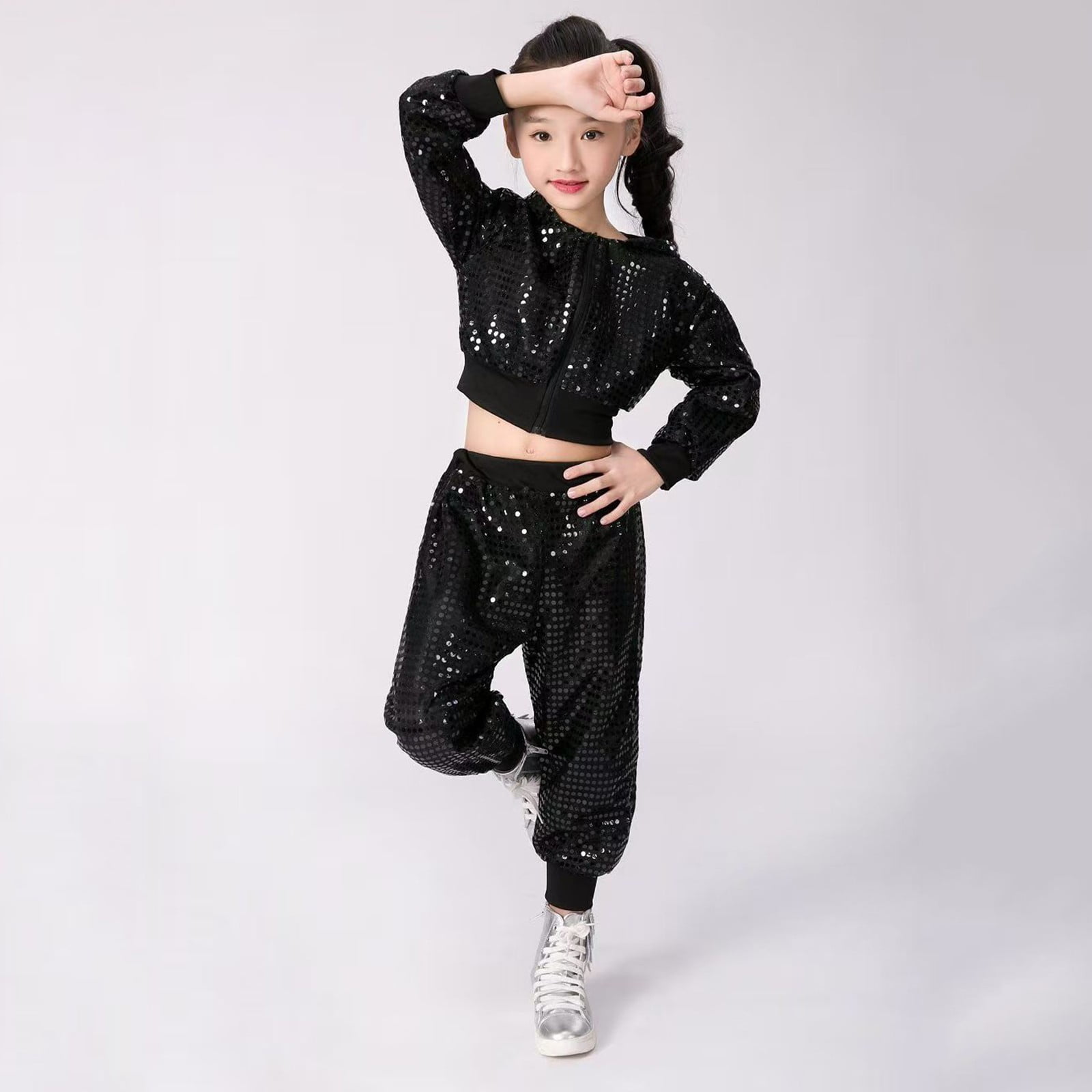 XXWXYD Children’s 2 Piece Dance Costum𝖾 Set with Sequined Top and ...
