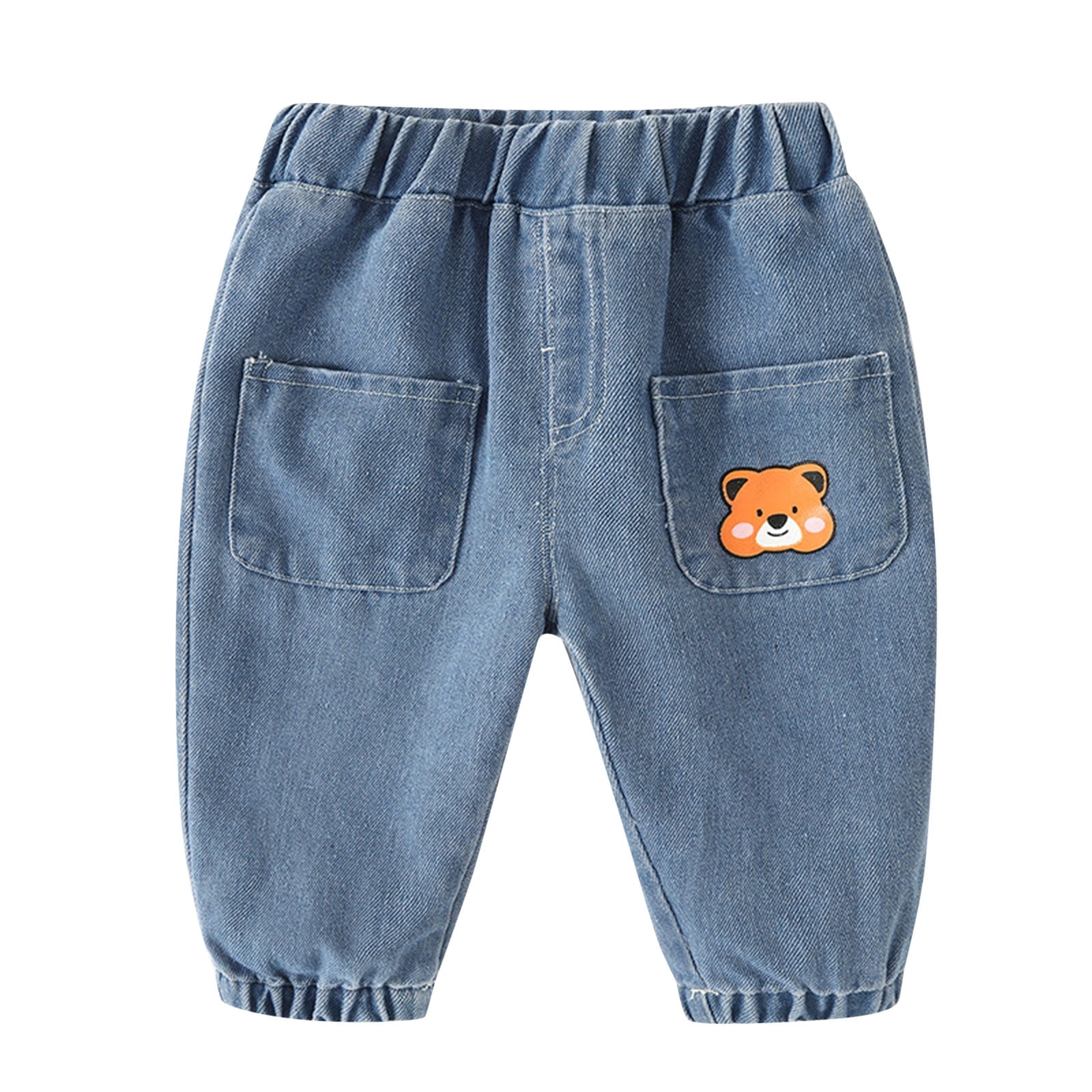 XXWXYD Children’s Animal Print Denim Jeans - Stretchy Soft Cartoon ...