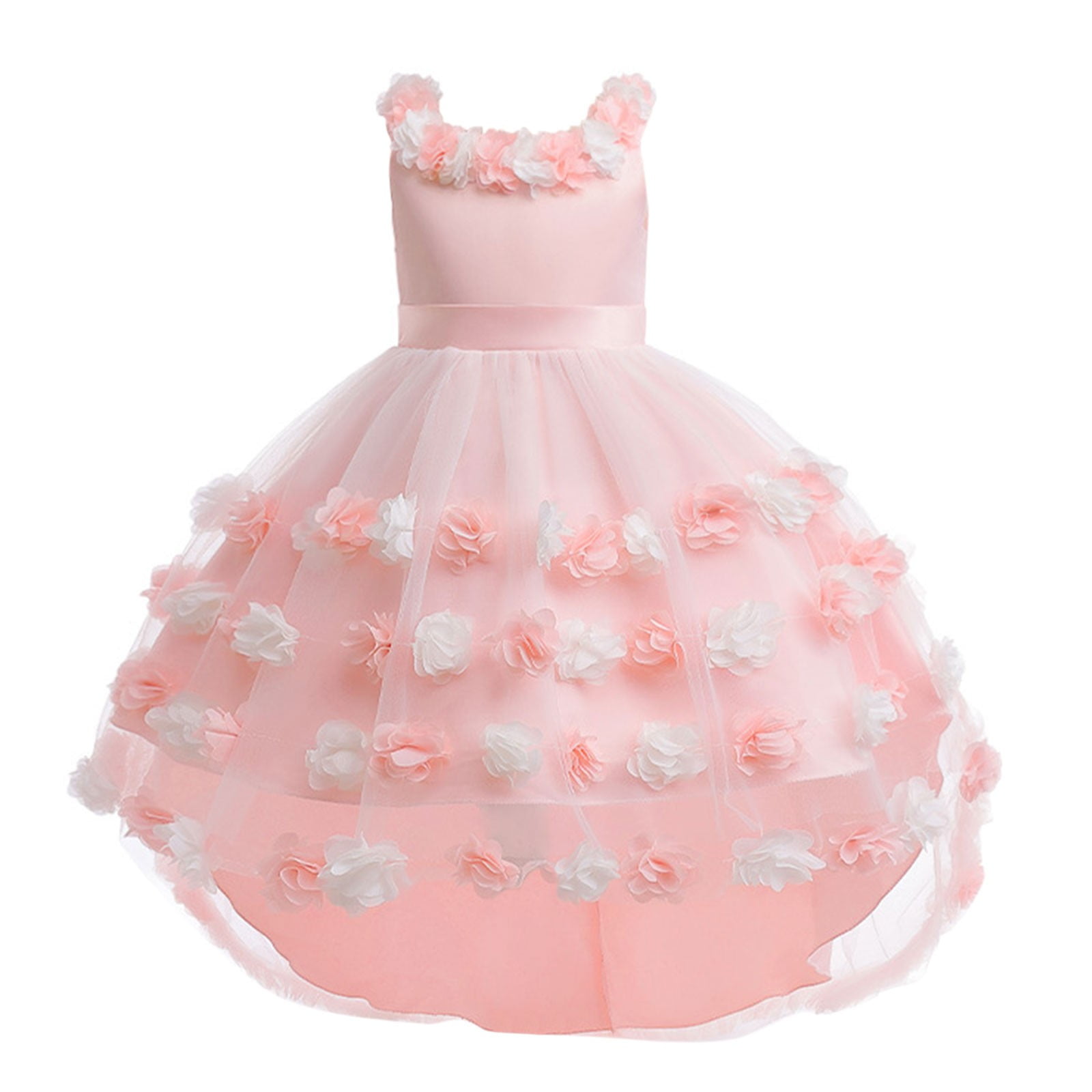 XXWXYD Elegant Flower Girl Dress Lace Tulle with Floral Applique for ...