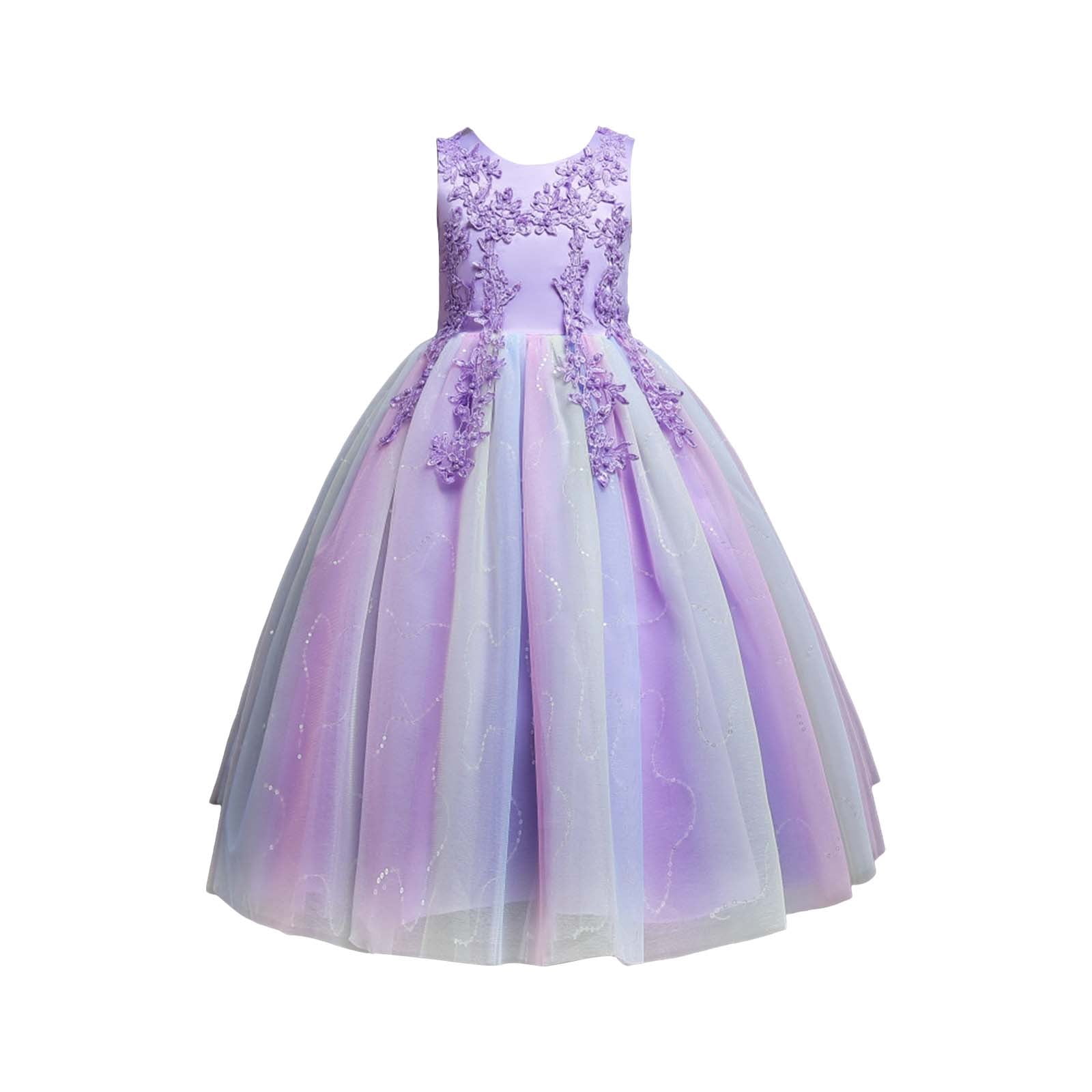 XXWXYD Flowers Little Girls Tulle Lace Wedding Par𝗍y Dress Formal ...