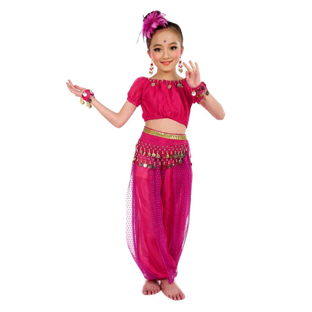 XXWXYD Girls Belly Dance Costum𝖾 Set for Kids - Handmade Sequined Hip ...