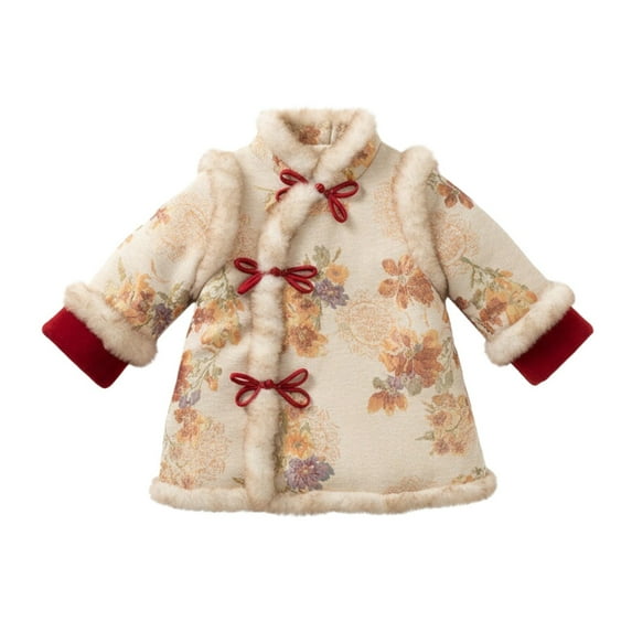 XXWXYD Girls Chinese New Year Tang 𝖢ostume Dress, Traditional Quilted ...