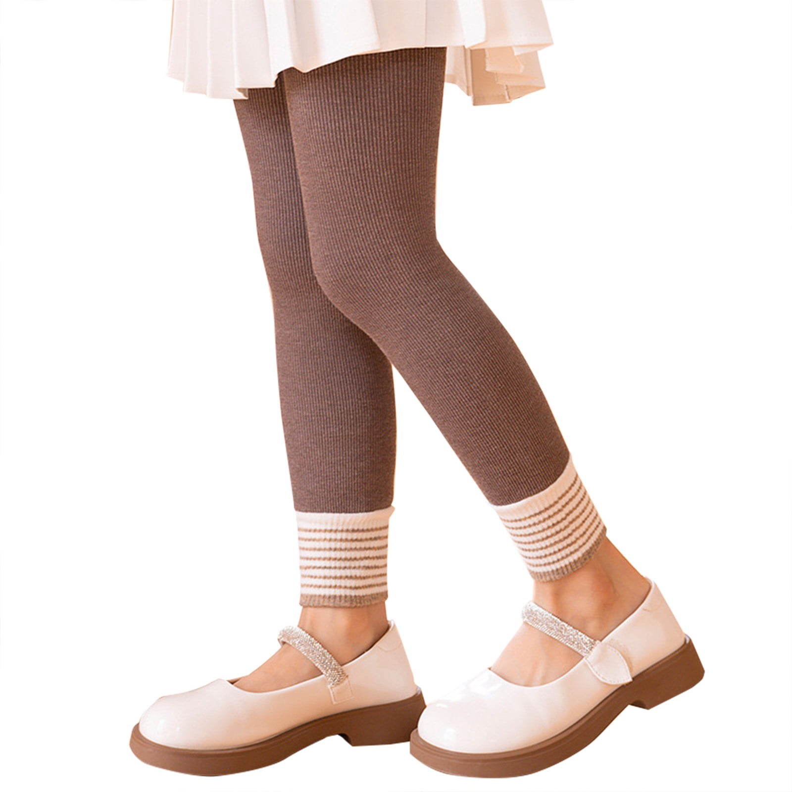 XXWXYD Girls Fleec𝖾 Lined Tights Winter Warm Thick Thermal Cotton Rib ...