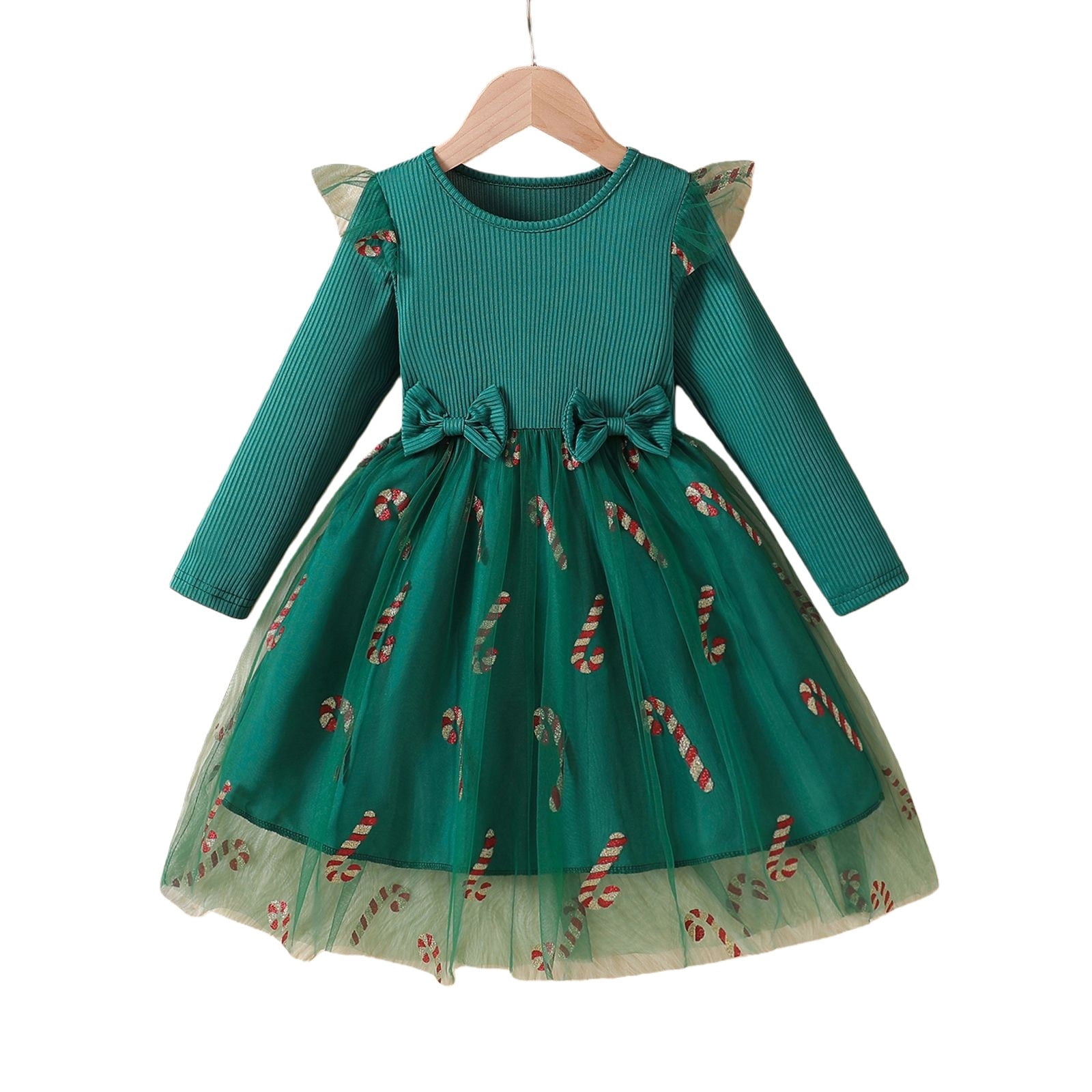 XXWXYD Girls Long Sleeve Dress 2025 Spring Autumn Spliced Mesh Skirt ...