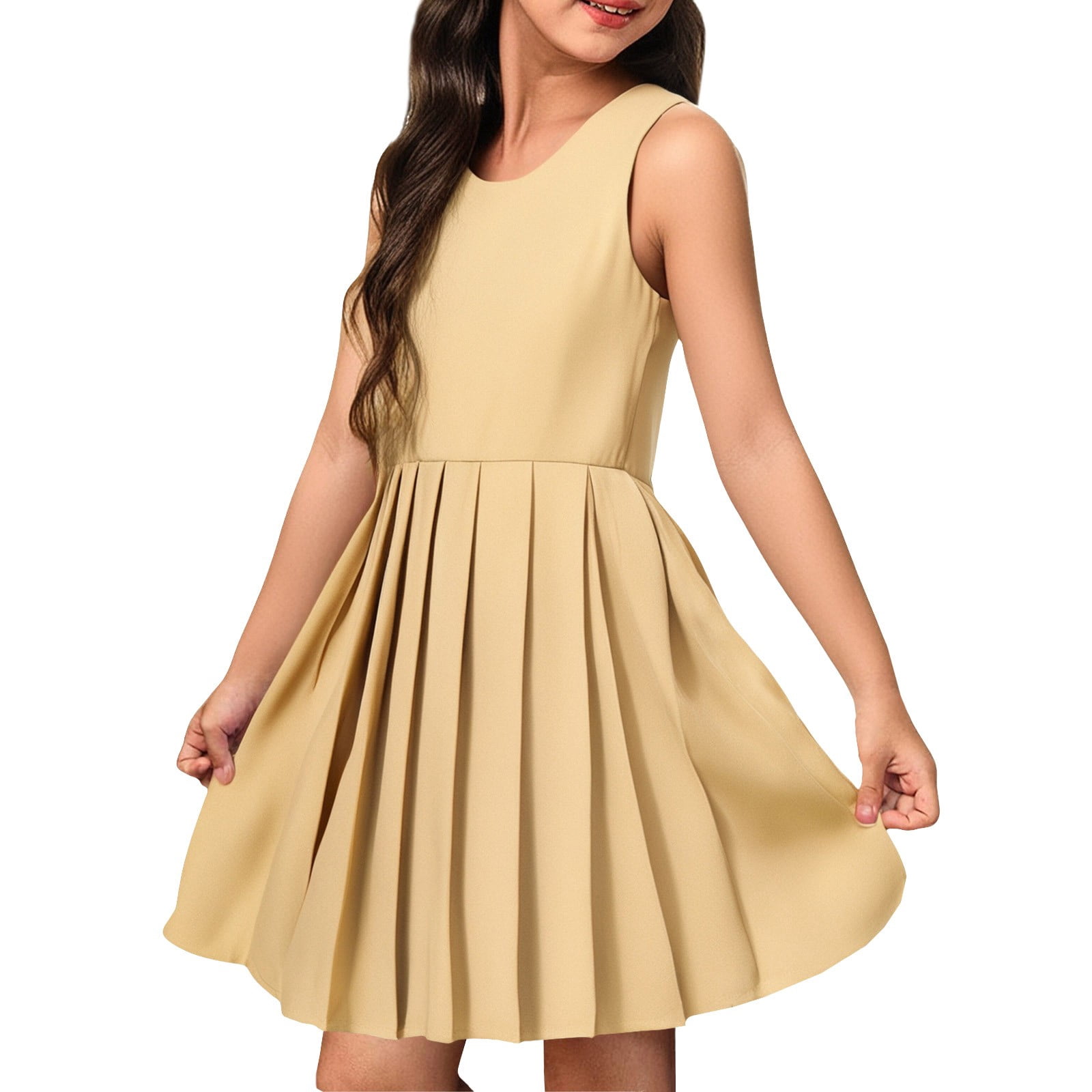 XXWXYD Girls Pleated Skirt Vest Dress College Style Academic Outfit ...