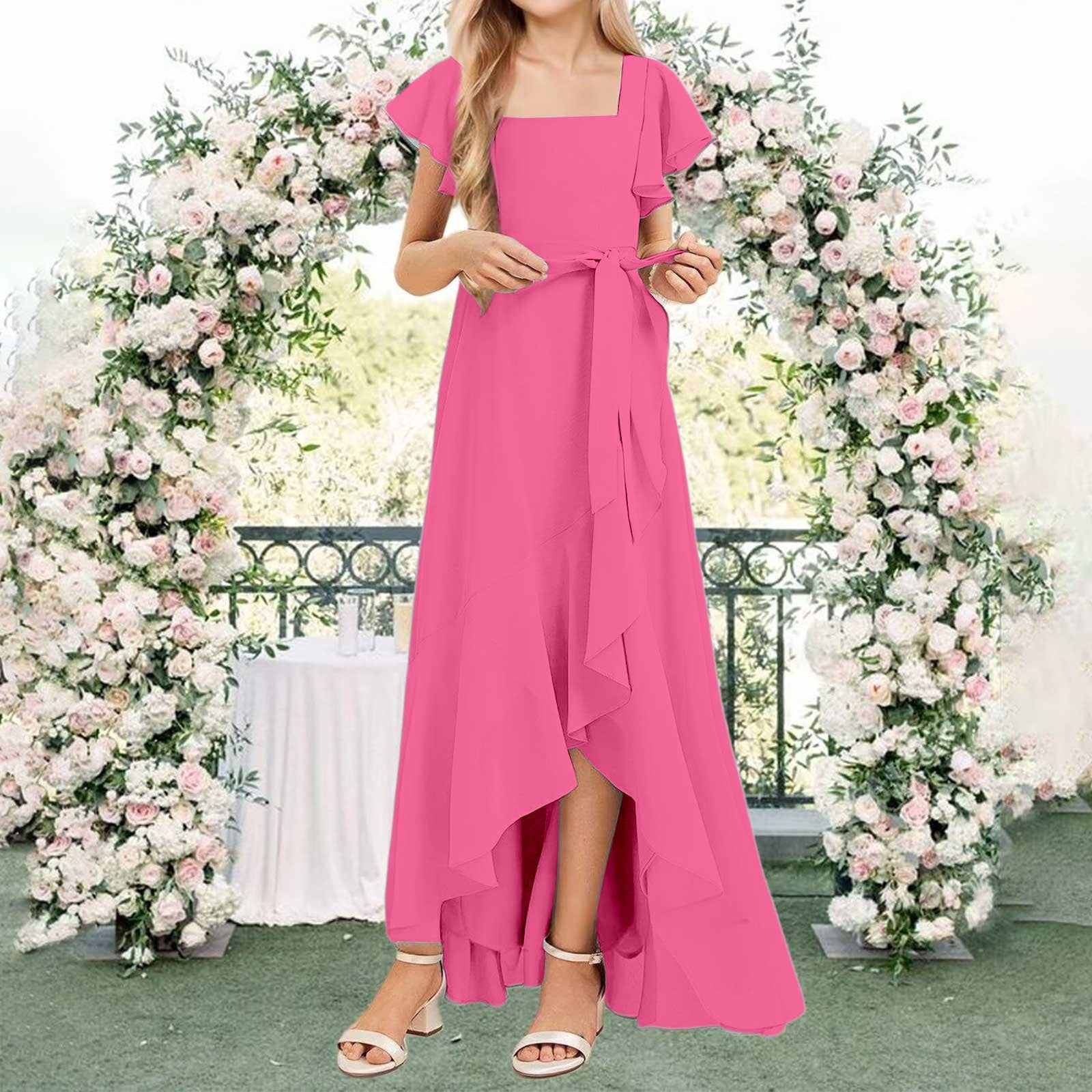 XXWXYD Junior Bridesmaid Dresses for Teen Girls Chiffon Flower Girl ...