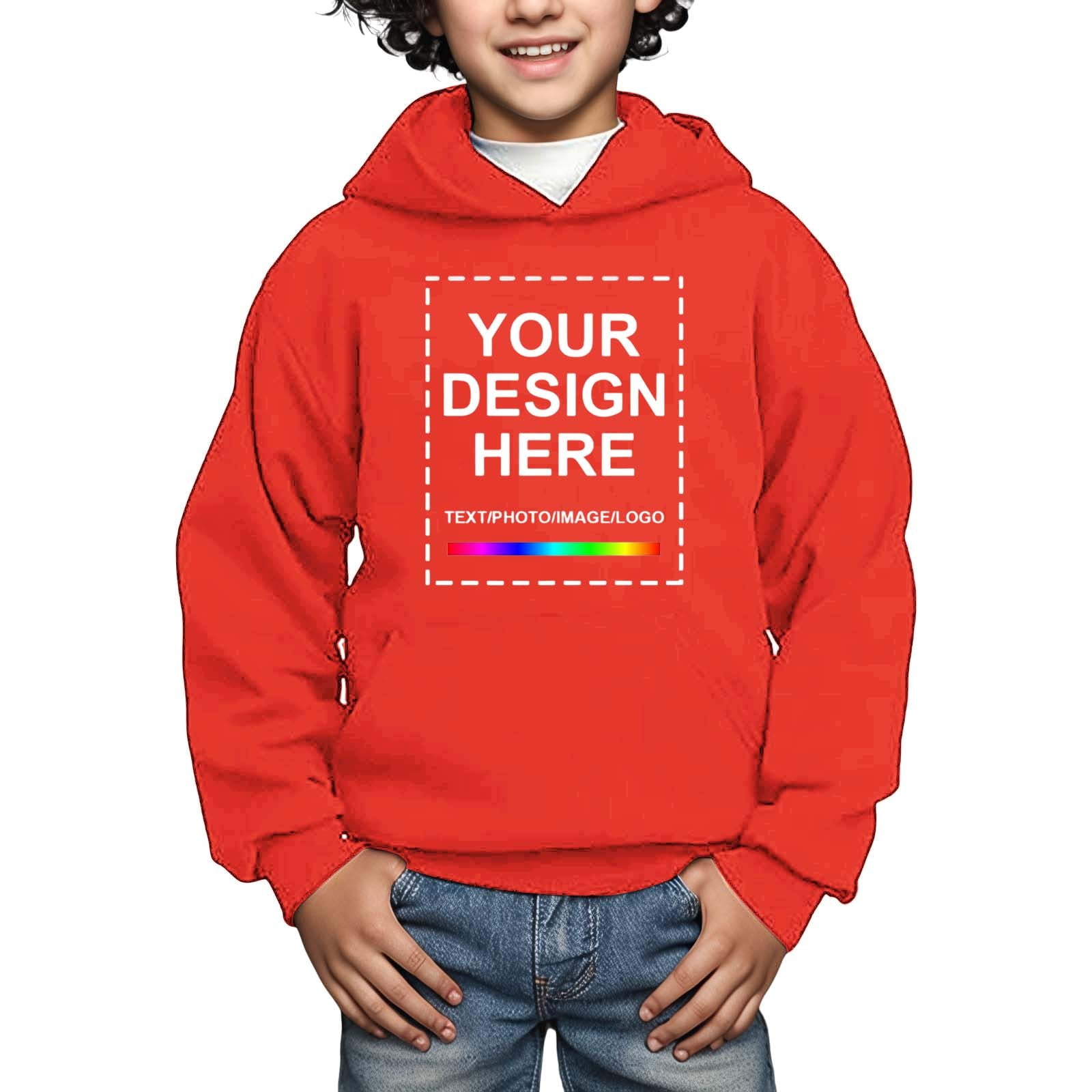 XXWXYD Teen Custom Hoodie Design Your Own Pullover Sweatshirt 2D ...