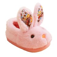 Kids Easter Peeps Plush Bunny Rainbow Slippers (One Size Fits Most ...