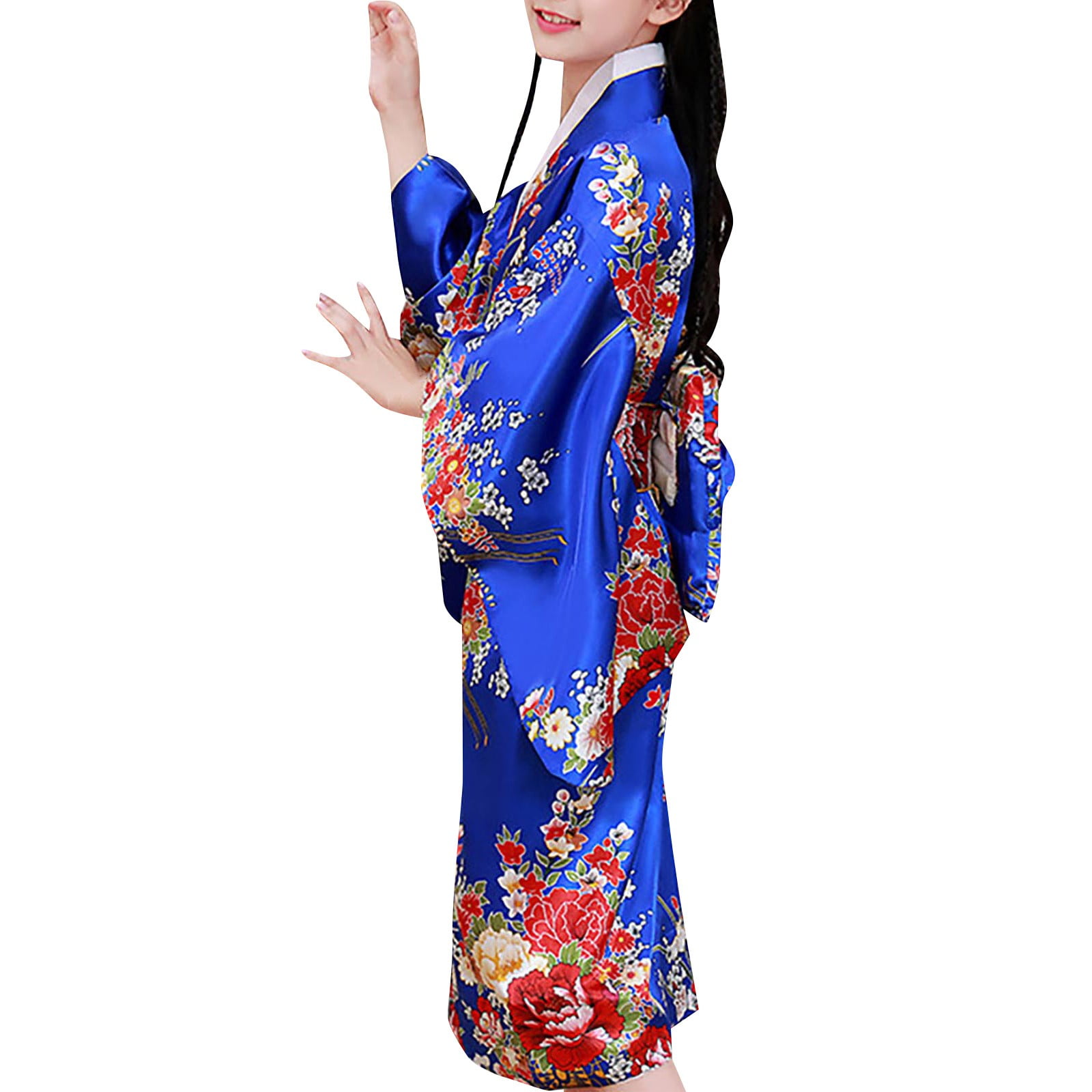 XXWXYD Toddler Girls Long Sleeve Kimono Robe Japanese Traditional ...