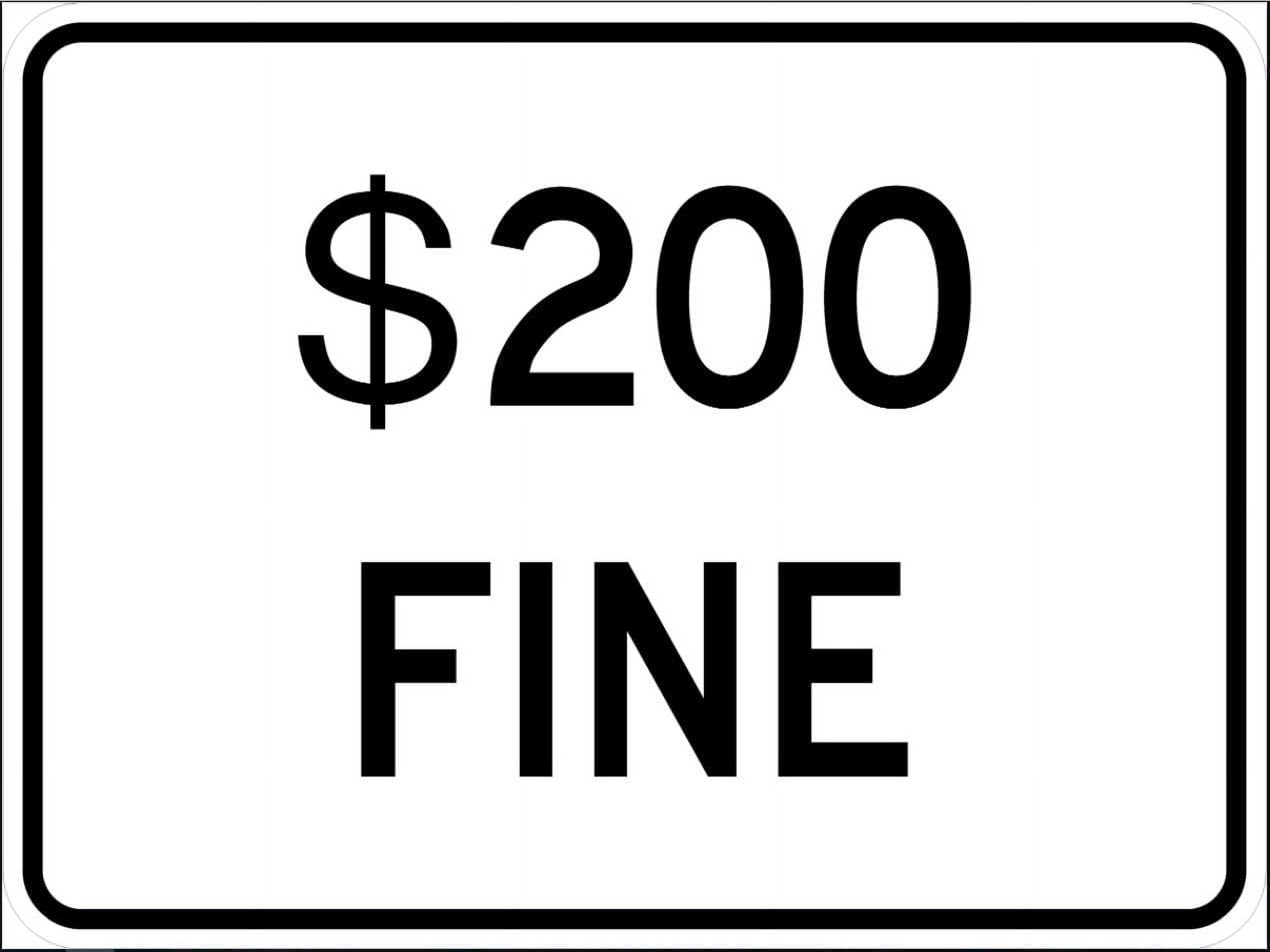 $XXX Fine Sign Regulatory Traffic Signs Metal - Caution Safety Warning ...