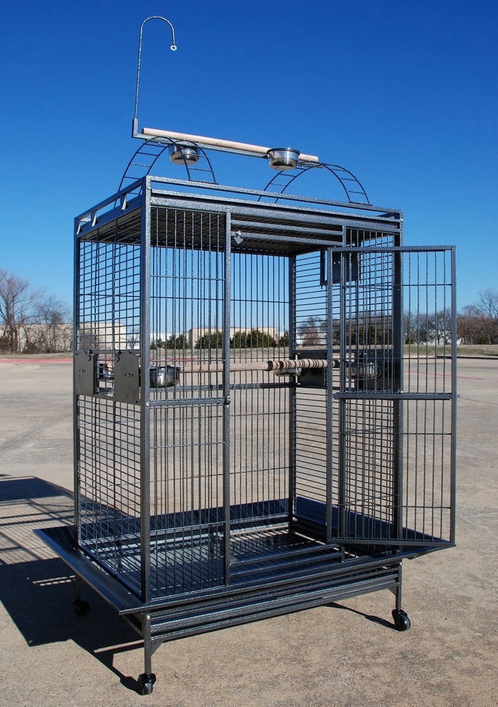 XXX-LARGE 40" x 30" x 72"H Elegant and Durable Wrought Iron Bird Parrot ...