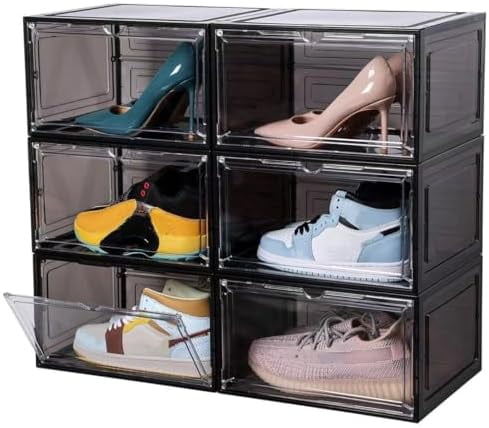 XXX-Large Clear Display Case Stackable Plastic Storage Bins with Lid, 2 ...