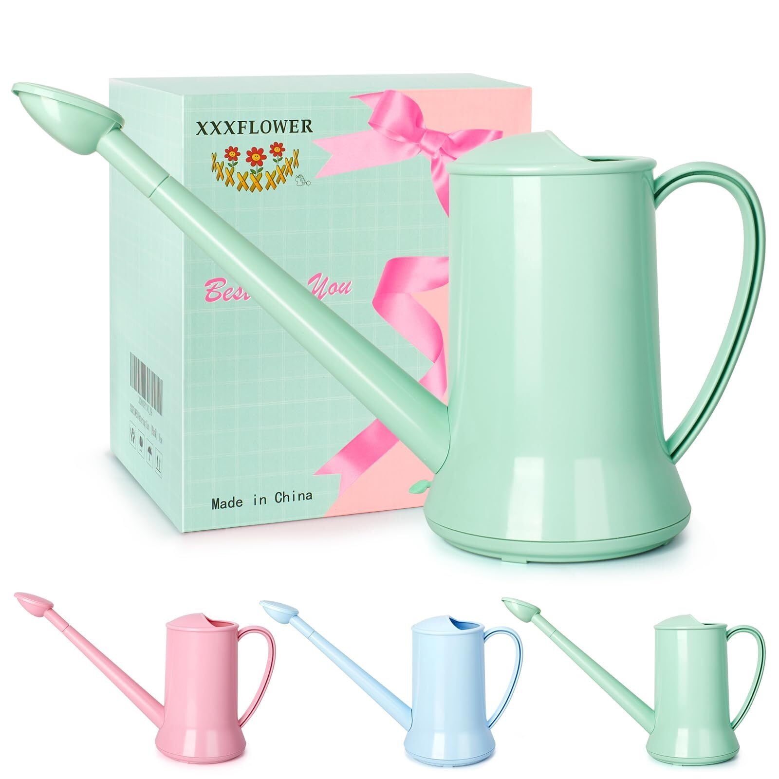 XXXFLOWER 1/2 Gallon Small Indoor Plant Watering Can, 2L Long Spout ...