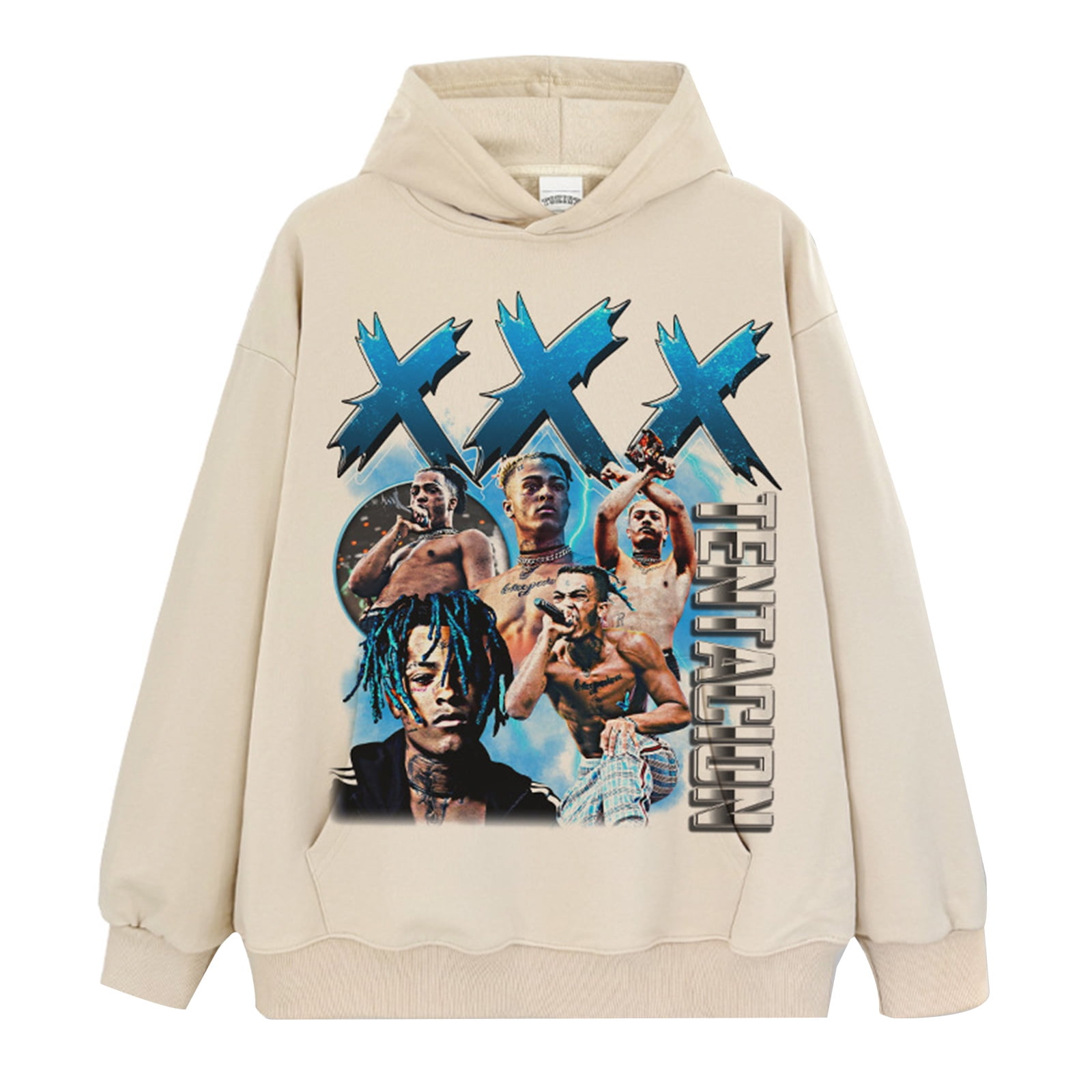 XXXTentacion Hoodie Washed Y2K Rapper Casual Printed Sweatshirt Men ...
