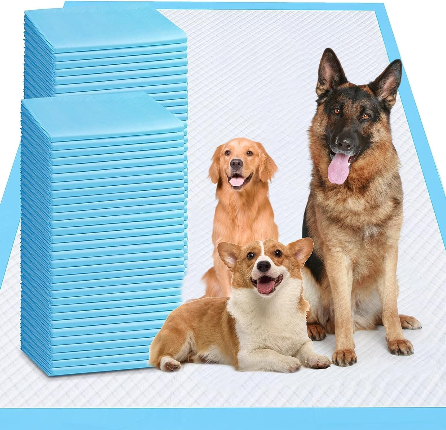XXXXL Puppy Pee Pads 31"x47" 100 Count, Extra Large for Dogs, Leak-Proof & Super Absorbent ...