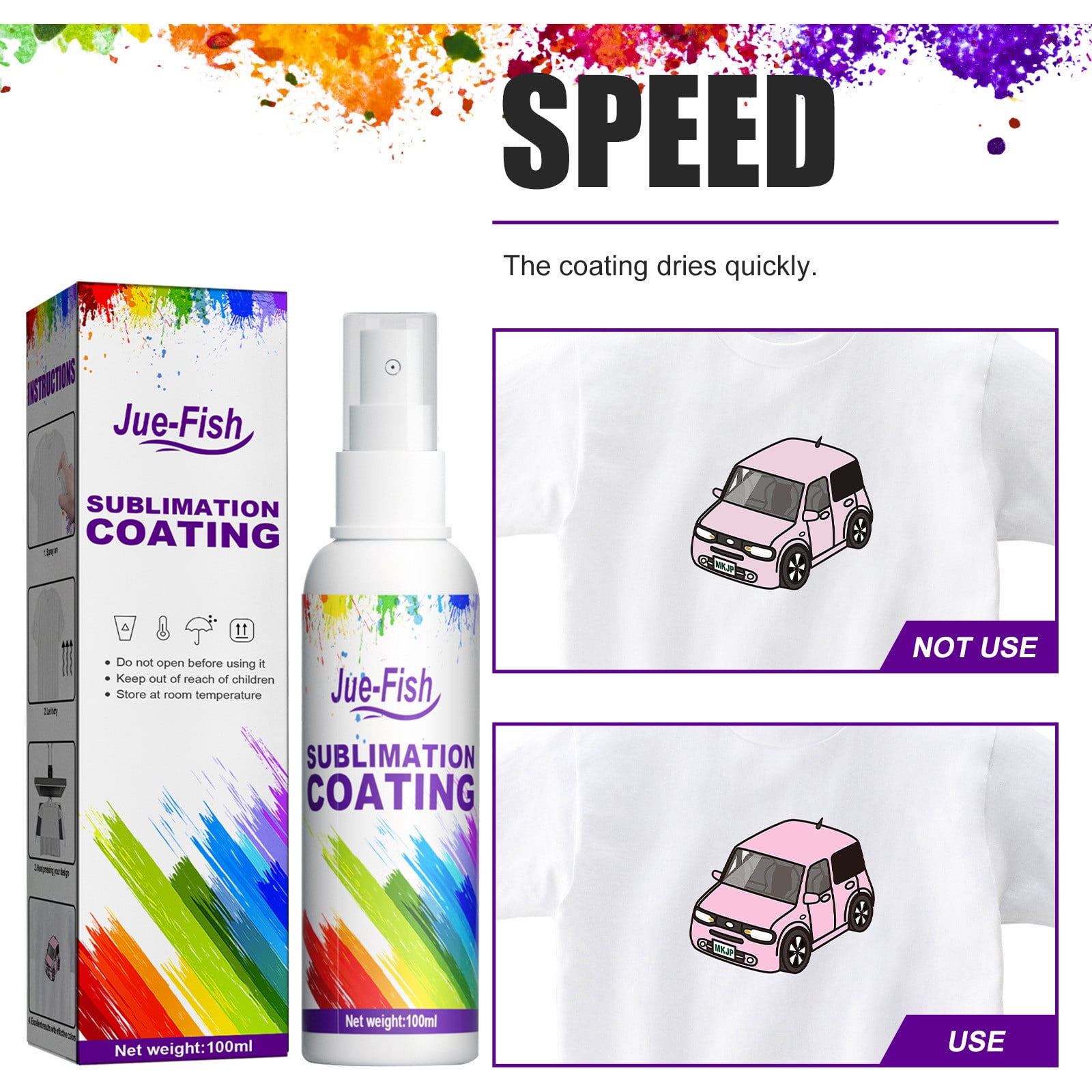 XY Department Store Premium Sublimation Coating Spray for Cotton Fabrics 100ml, Enhance Vibrancy ...