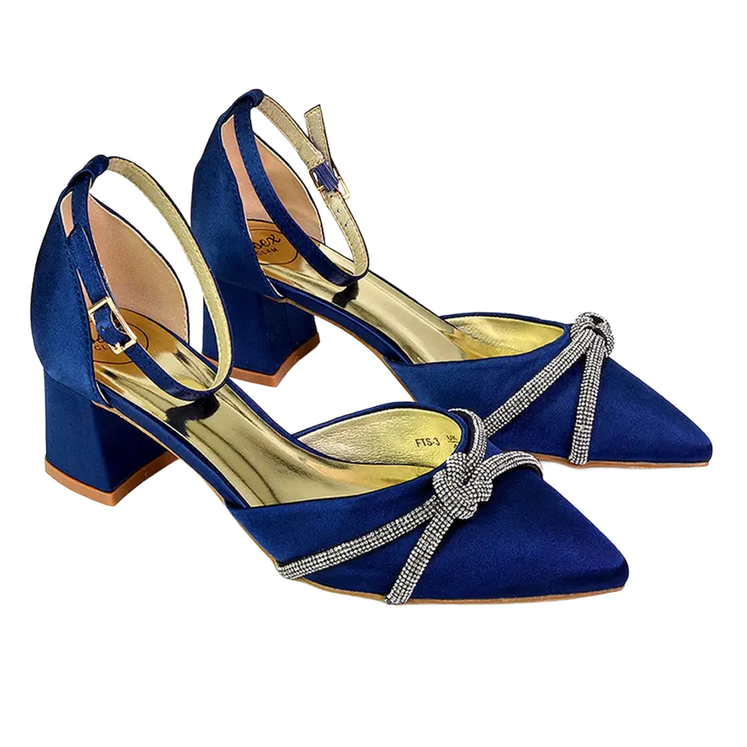 XY London Womens Sarah Diamante Ankle Strap Court Shoes - Walmart.com