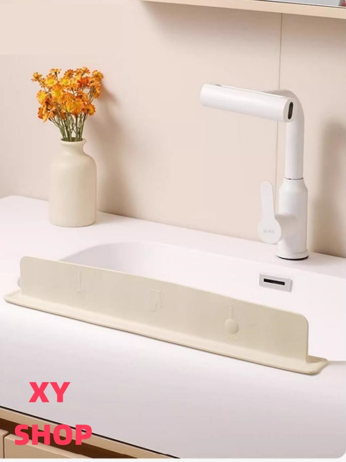 XY SHOP 13.9 inch(35.5cm) Premium Silicone Kitchen Sink Water Splash ...