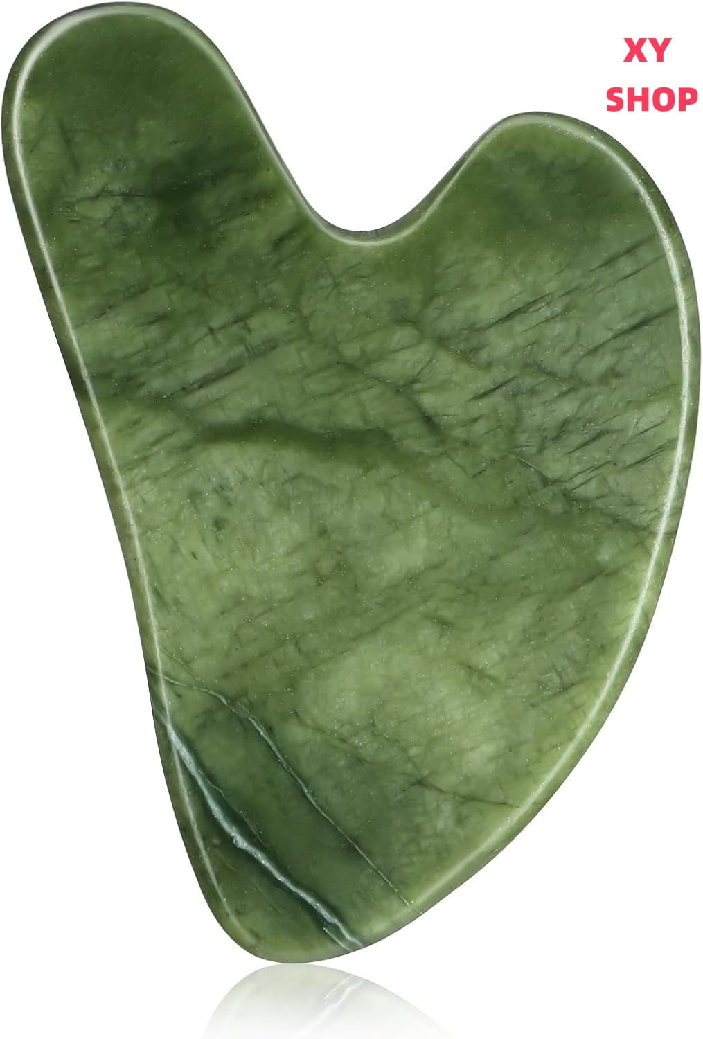 XY SHOP Dark Green Natural Jade Gua Sha Board | Traditional Chinese ...